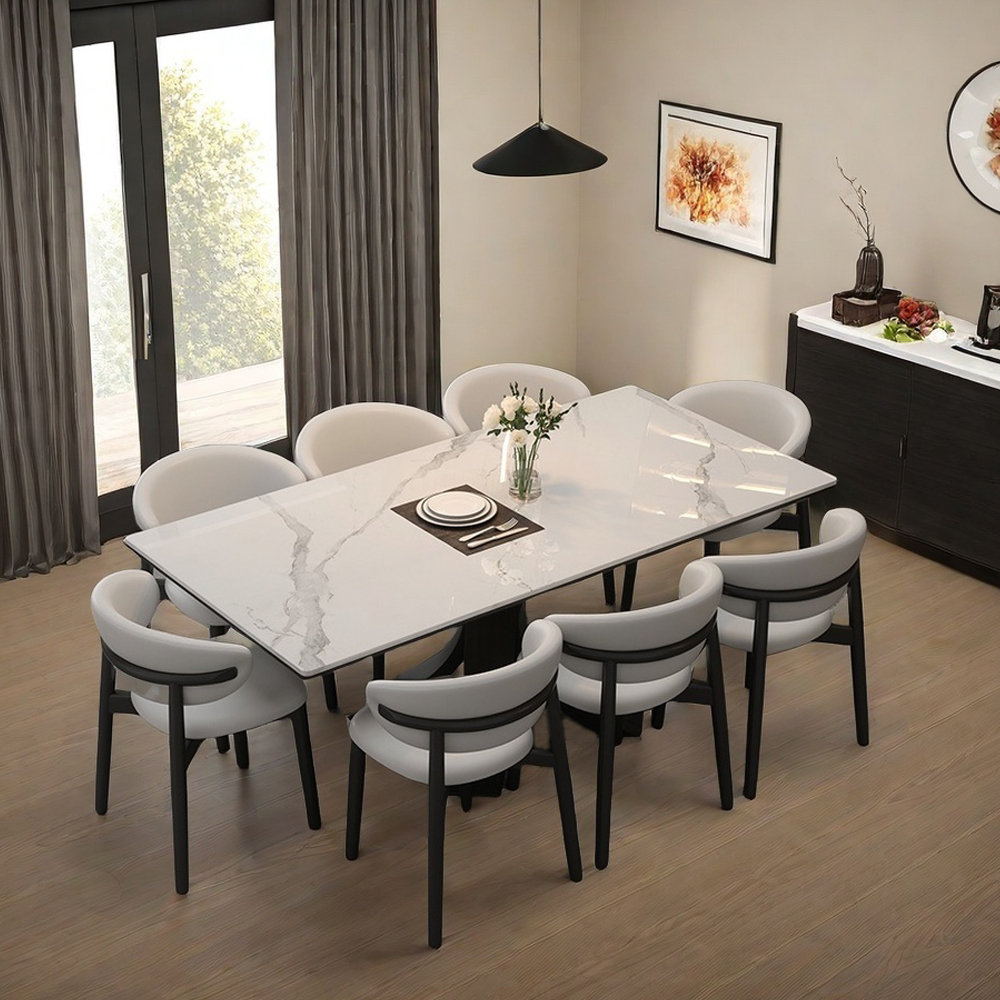 MRzenghong Modern Rock Slab Full Support Dining Table Set | Wayfair