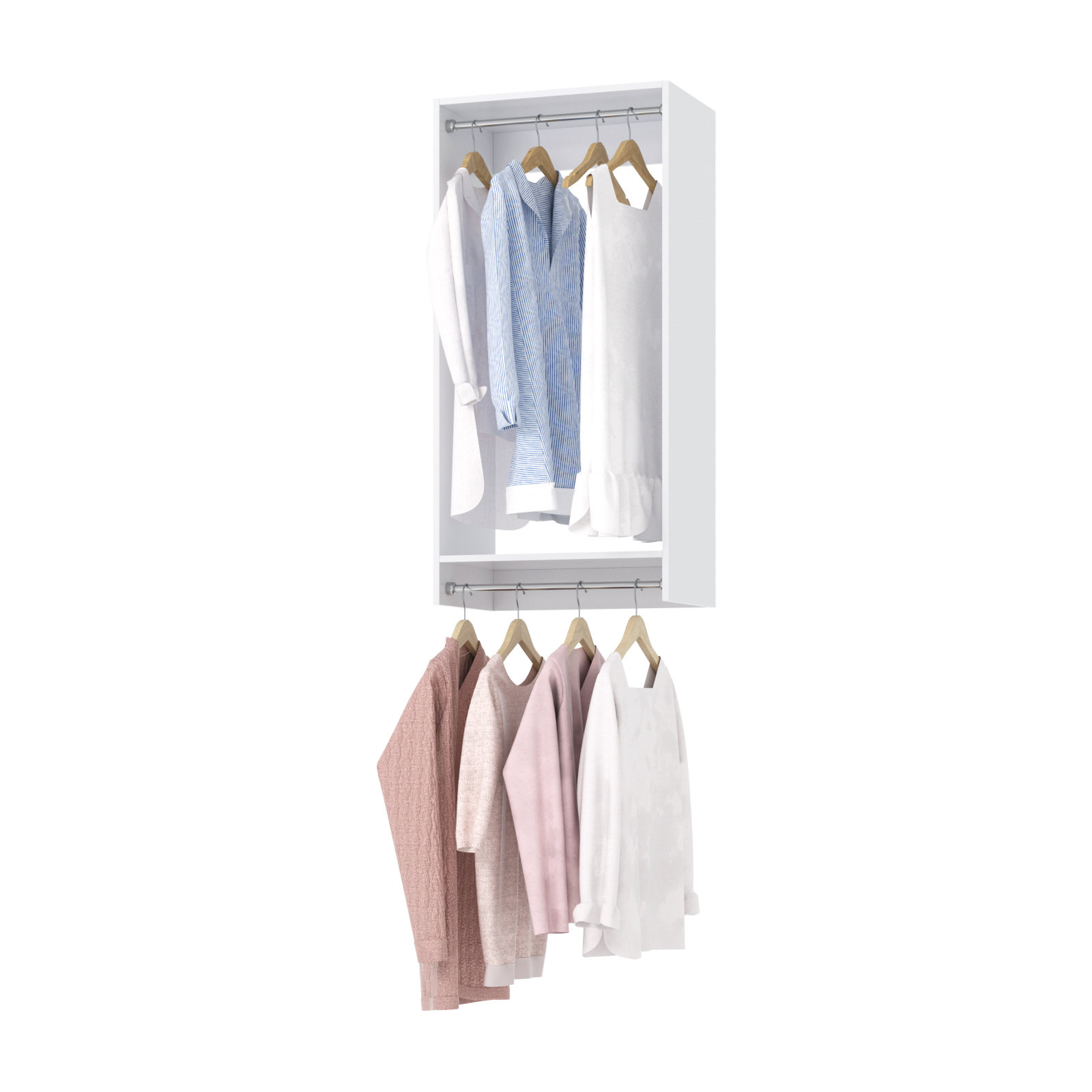 Latitude Run® Double Hanging Unit in White | Wayfair
