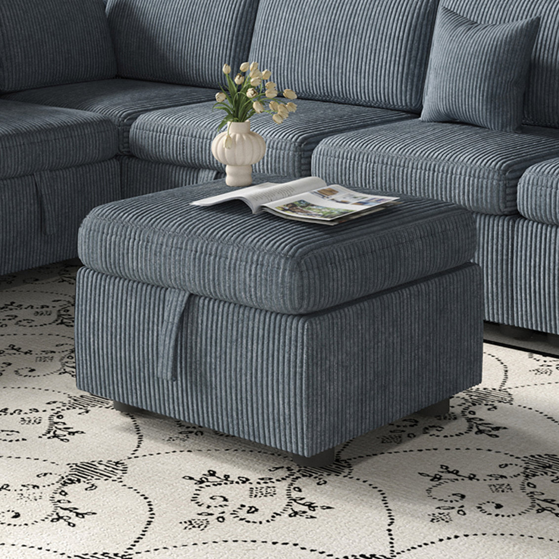 Latitude Run® Square Storage Ottoman For Sofa Set & Reviews | Wayfair