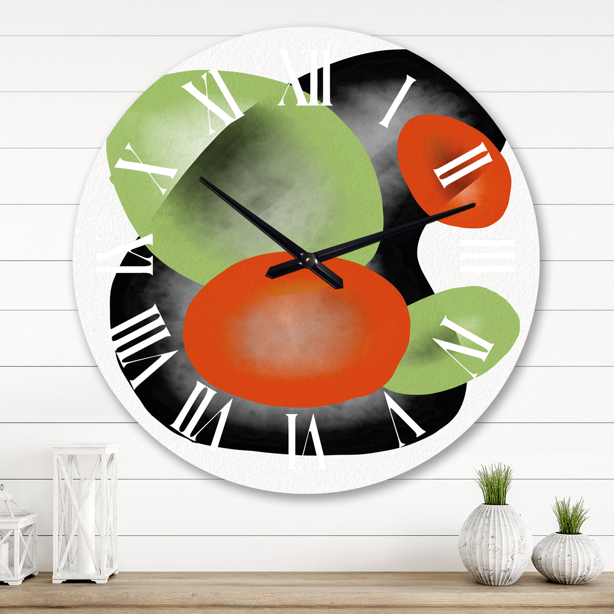 East Urban Home Abstract Organic Shapes in Retro Gradients IX Wall ...