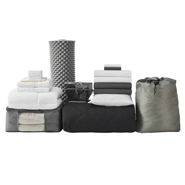 DormCo 14 Piece Ultimate College Freshman Dorm Bedding Bundle & Reviews ...