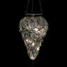 Exhart Solar Tear Shaped Glass and Metal Hanging Lantern with 15 Cool ...