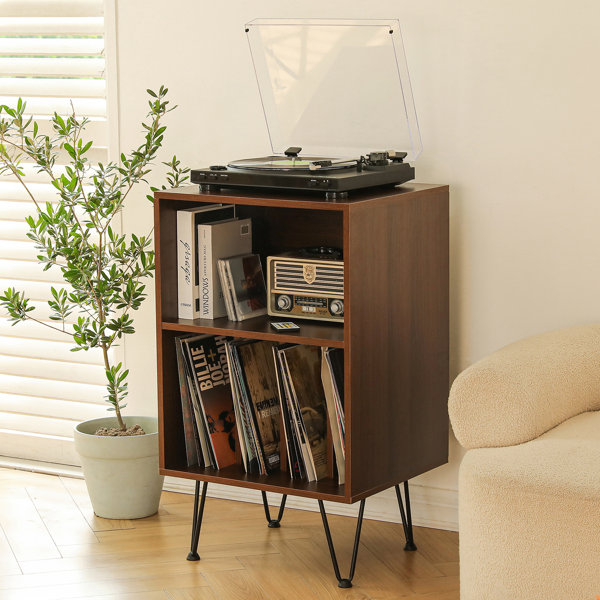 George Oliver Audio Rack with LED Lights & Reviews | Wayfair