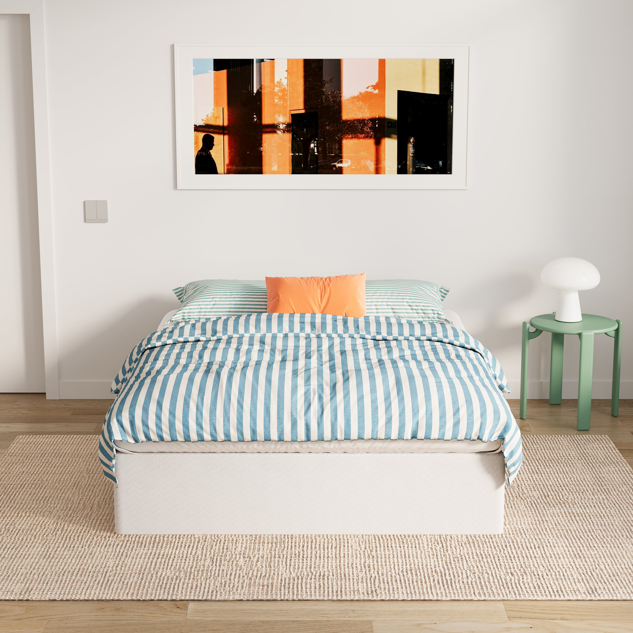 Alwyn Home 10 Inch Metal Box Spring With Frabric Cover, Easy Assembly ...