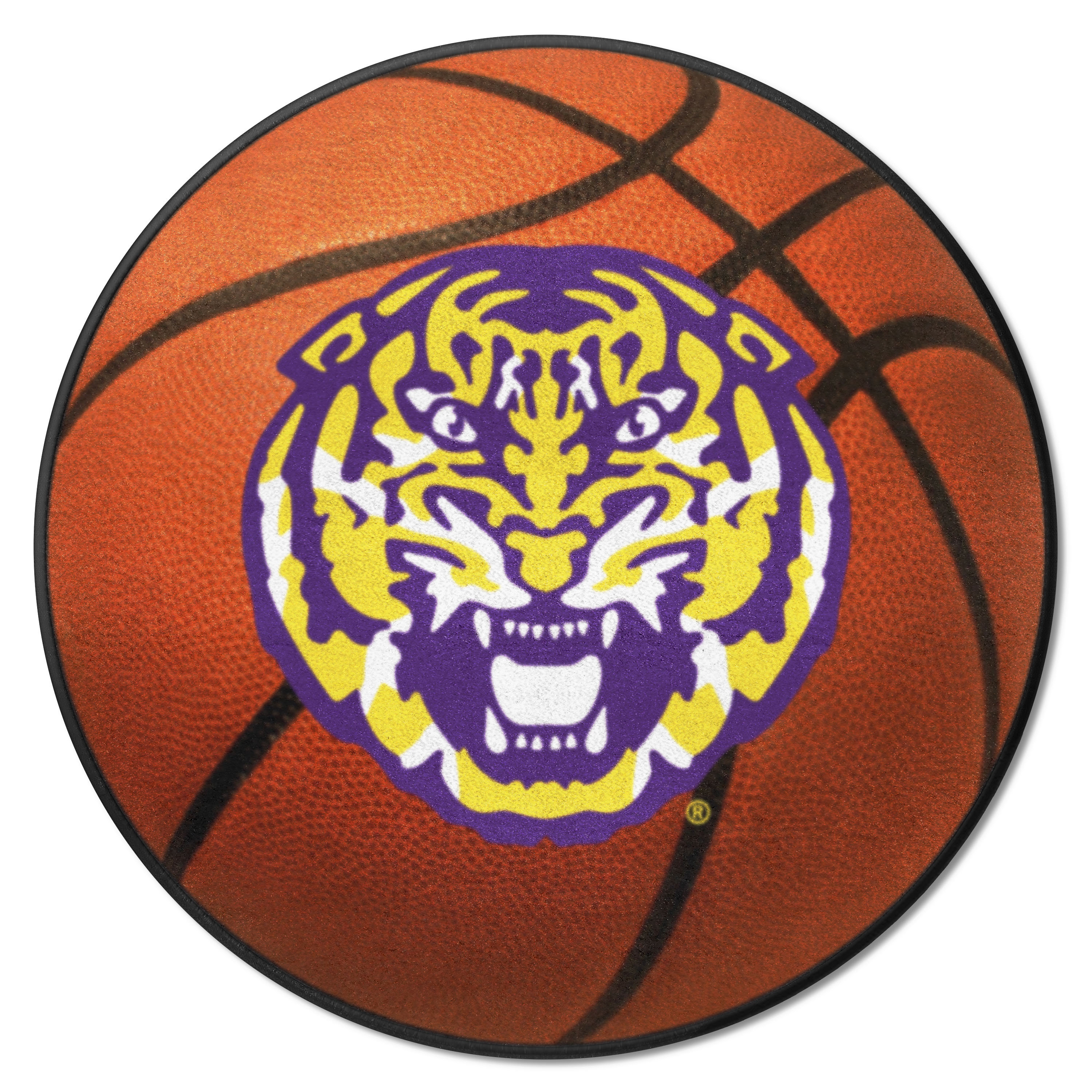 FANMATS LSU_LSU Tigers Basketball Rug - 27In. Diameter | Wayfair