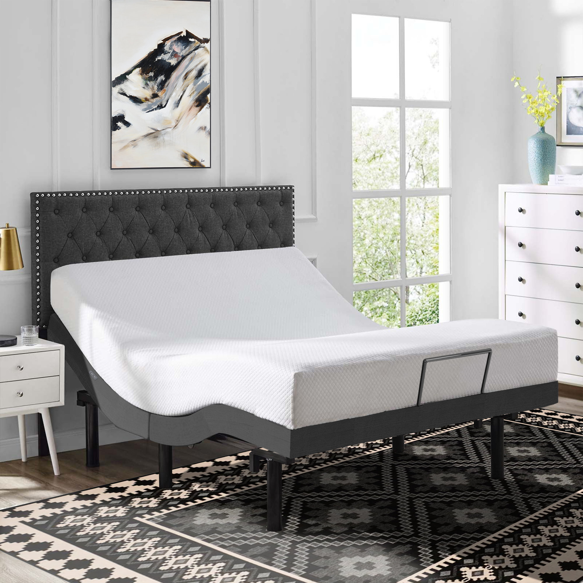 Alwyn Home Betts Customizable Bed Base with Sleep Enhancement, Easy ...