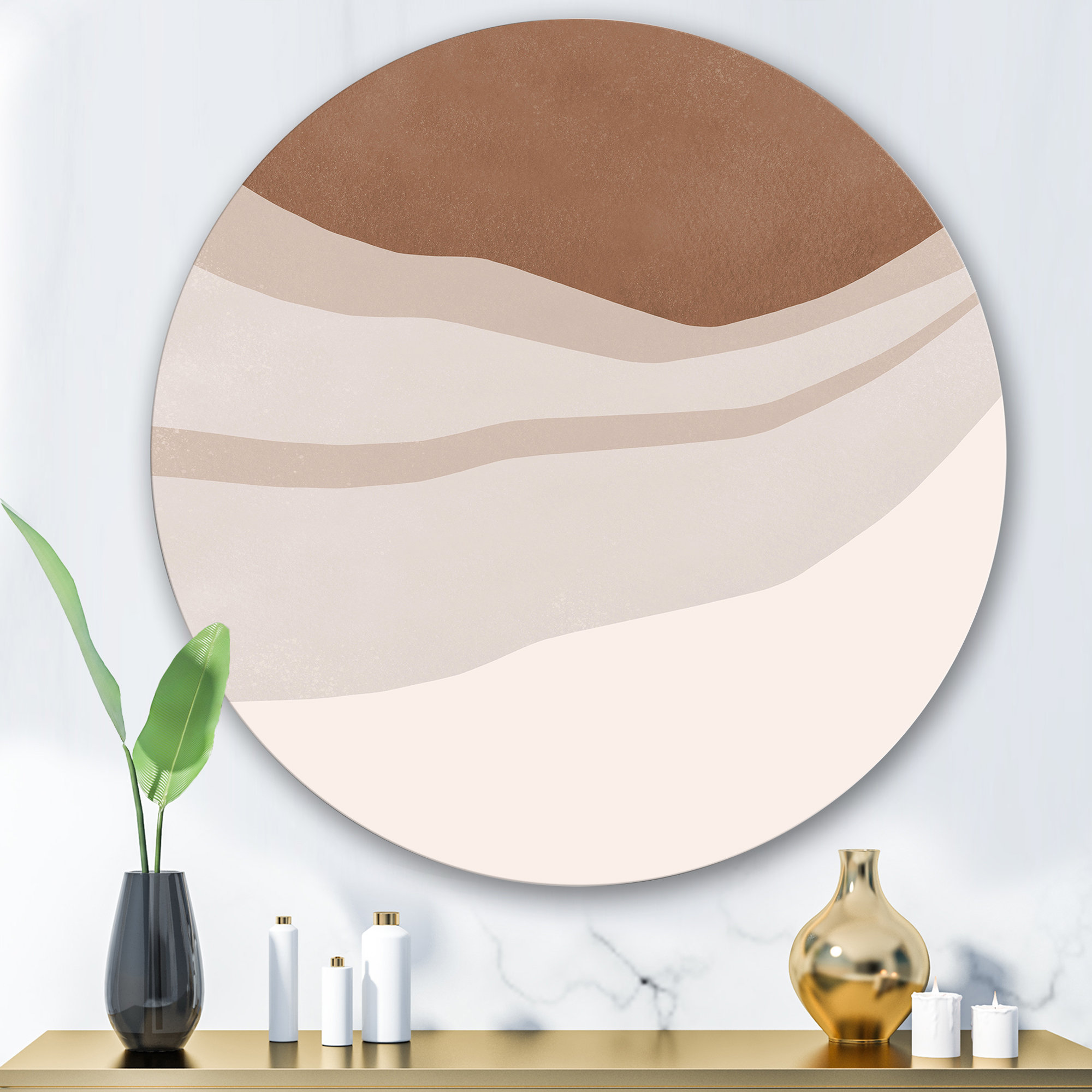 East Urban Home Terracotta And Ivory Shapes With Scuff Effect - Modern ...