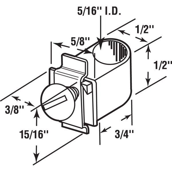 Prime-Line Old Style Bi-Fold Door Pivot Rod Clamp, 5/16 in. | Wayfair