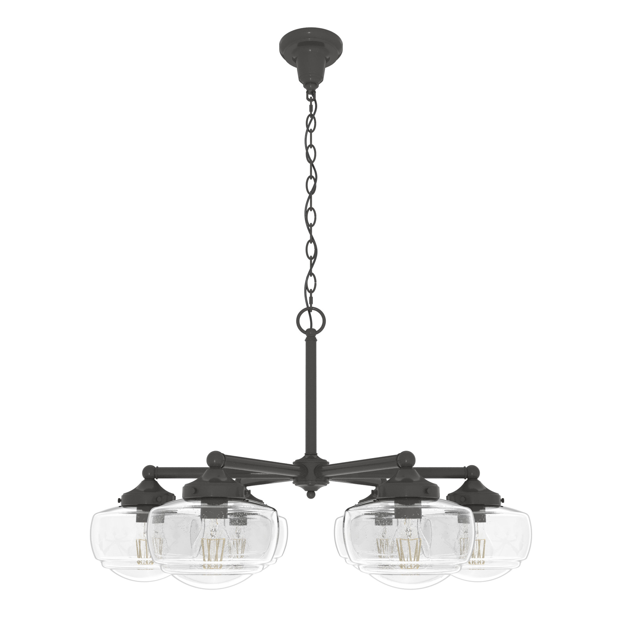Hunter Fan Hunter Saddle Creek 6 Light Chandelier Ceiling Light Fixture ...
