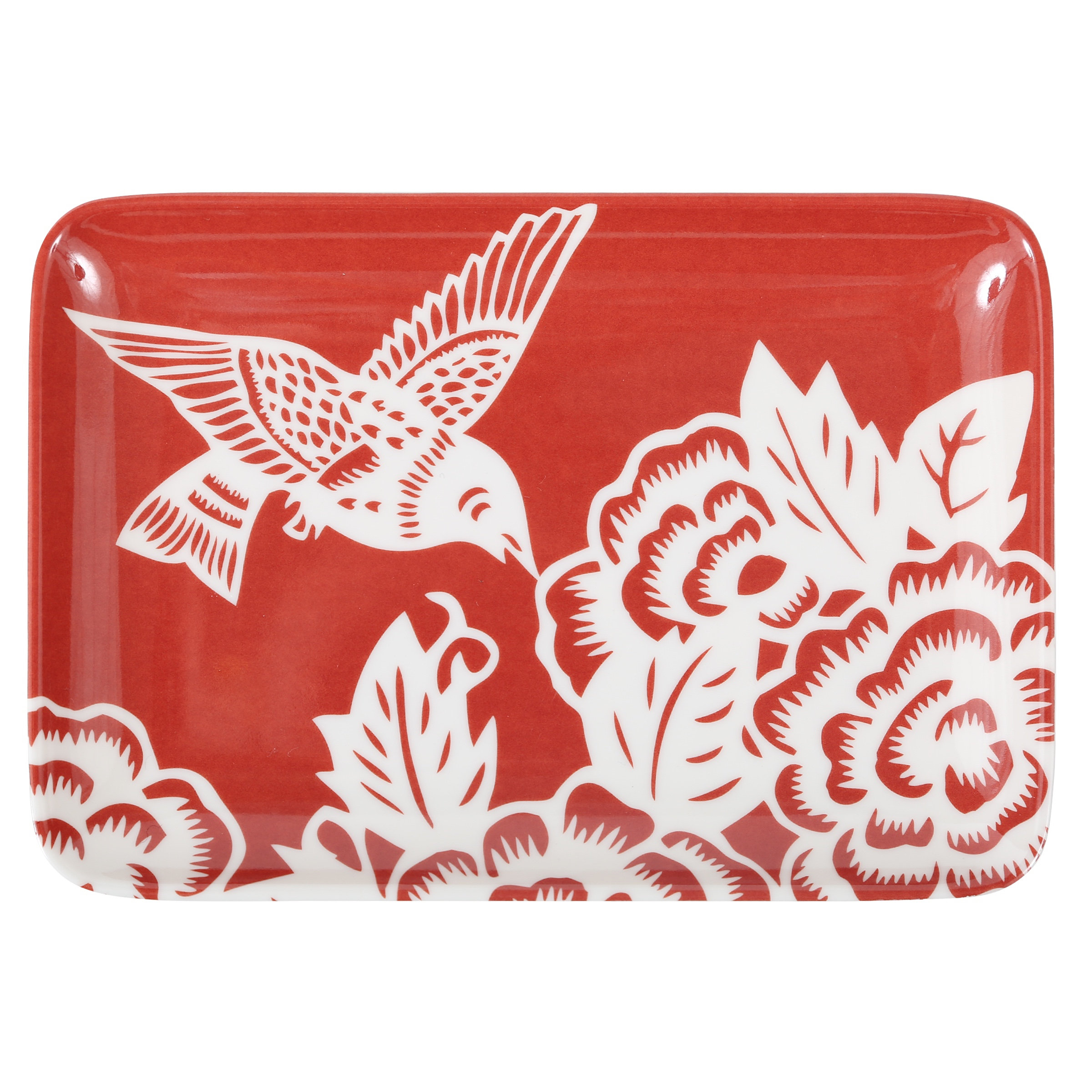 August Grove® Manfull Hummingbird Melamine Platter | Wayfair
