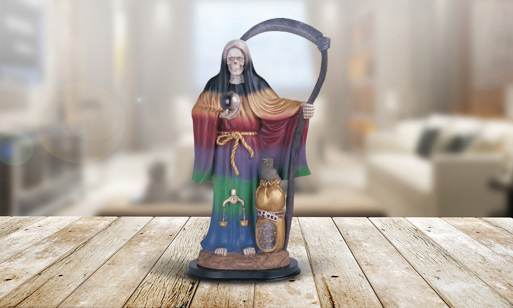 Trinx Myanah Rainbow Santa Muerte Holding Scythe with Sack Our Lady of ...