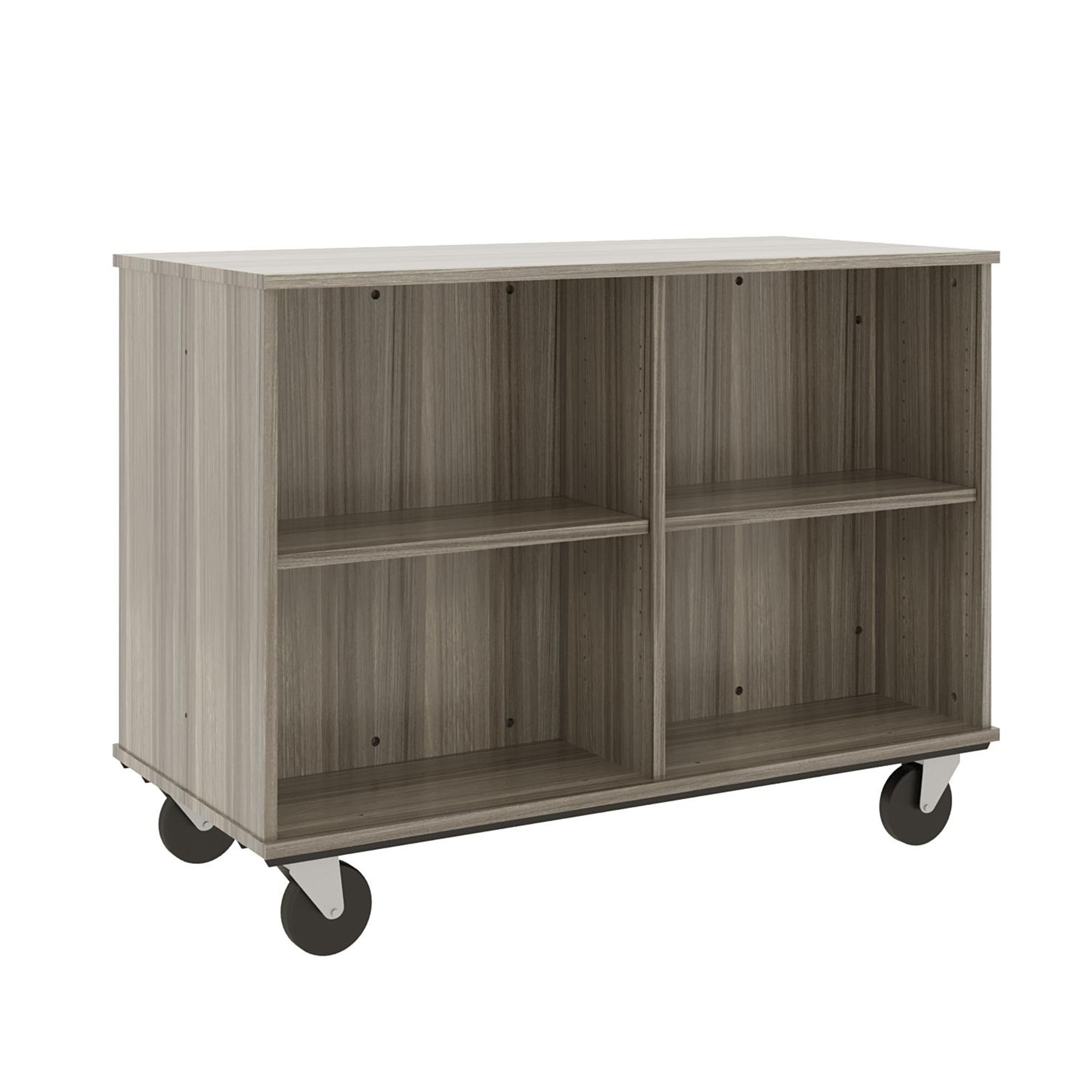 Stevens ID Systems 36'' H x 48'' W Double Sided Book Cart with Wheels ...