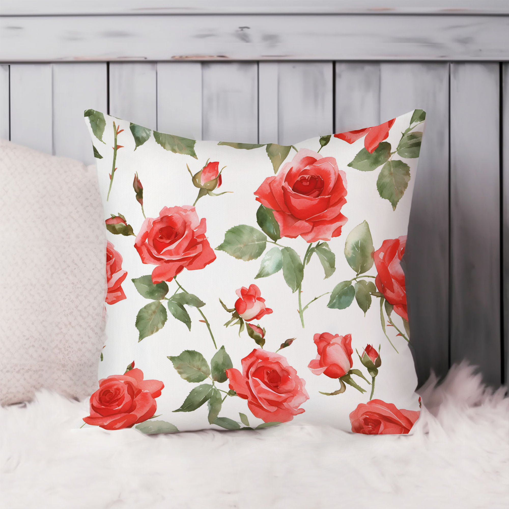 Ethan Taylor Floral Red Roses I Flowers Shabby Chic | Wayfair