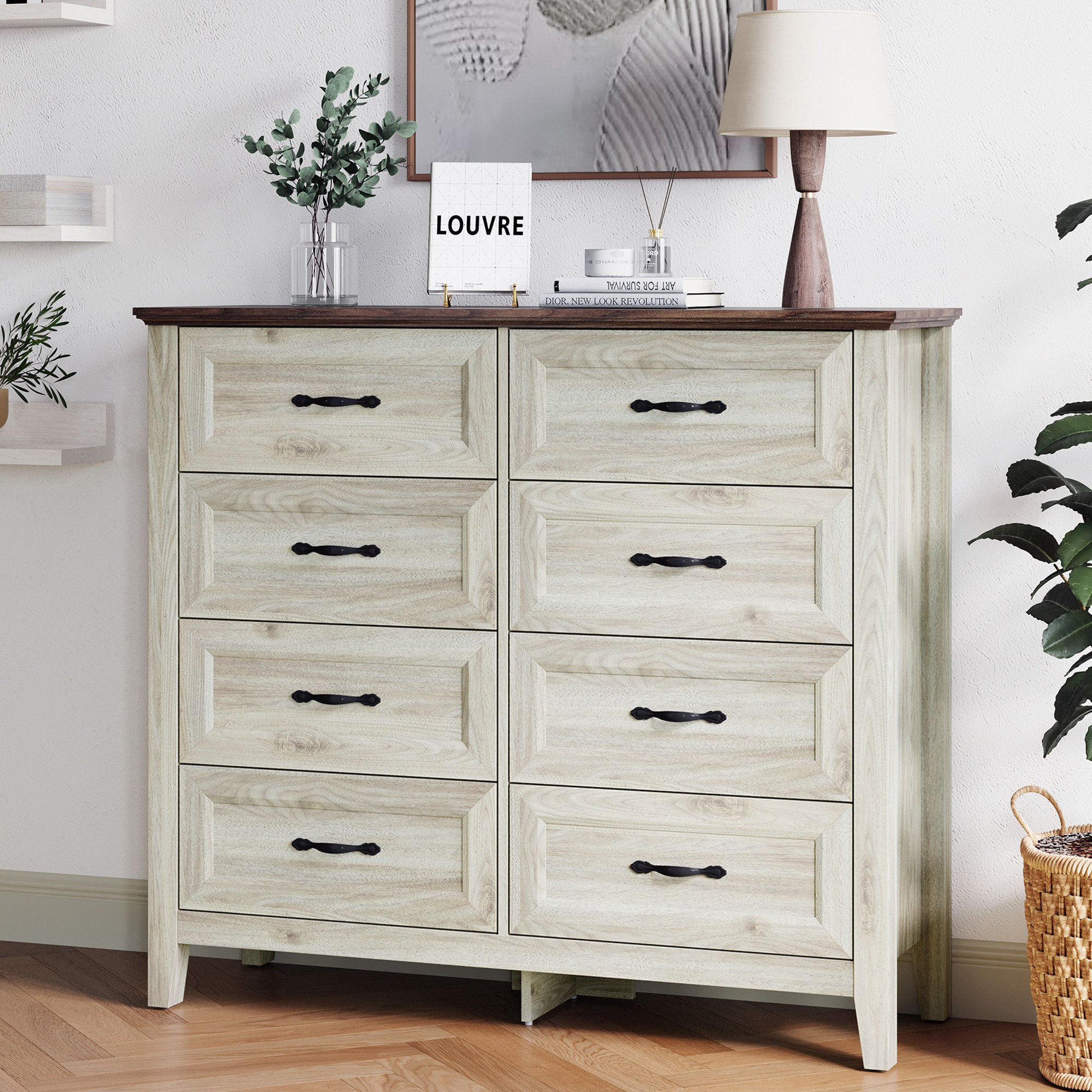 Lark Manor™ Anyah 8 Drawer 47.3" W Double Dresser & Reviews | Wayfair