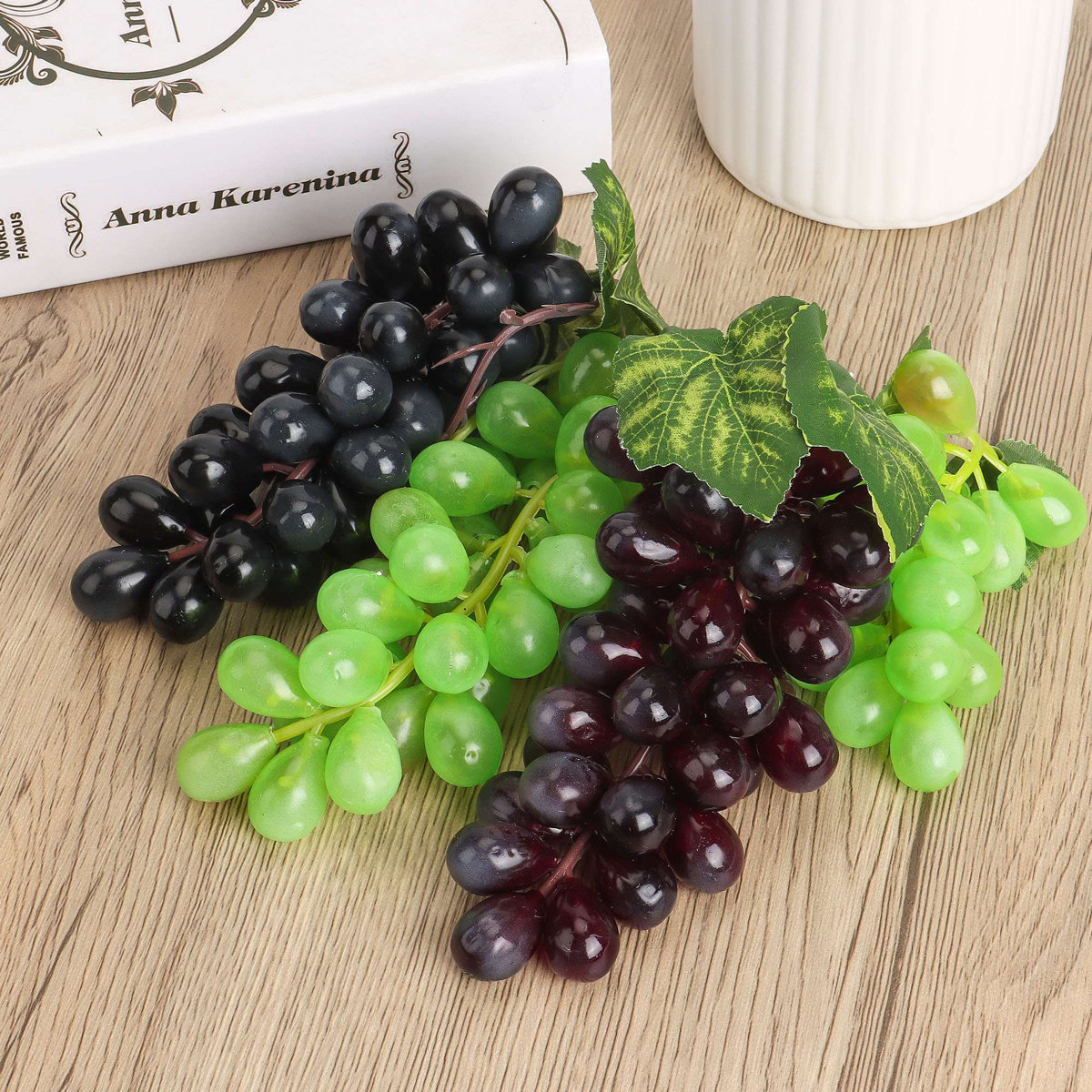 Primrue 4 Bunches Artificial Grapes Fake Fruit Home House Kitchen Party ...