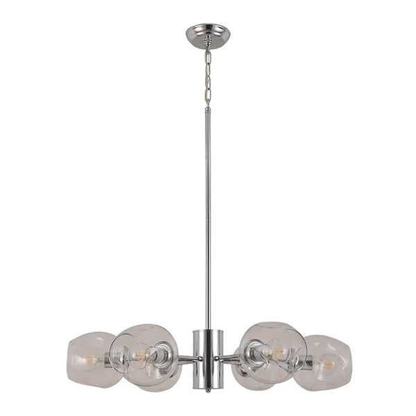 George Oliver Gethro 6 - Light Sputnik Modern Linear Chandelier | Wayfair