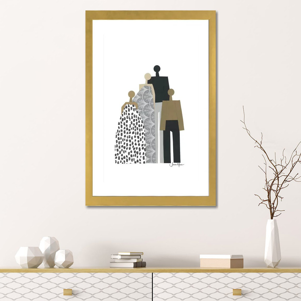East Urban Home Biracial Family Portrait by Lou Lou Art Studio - Print ...