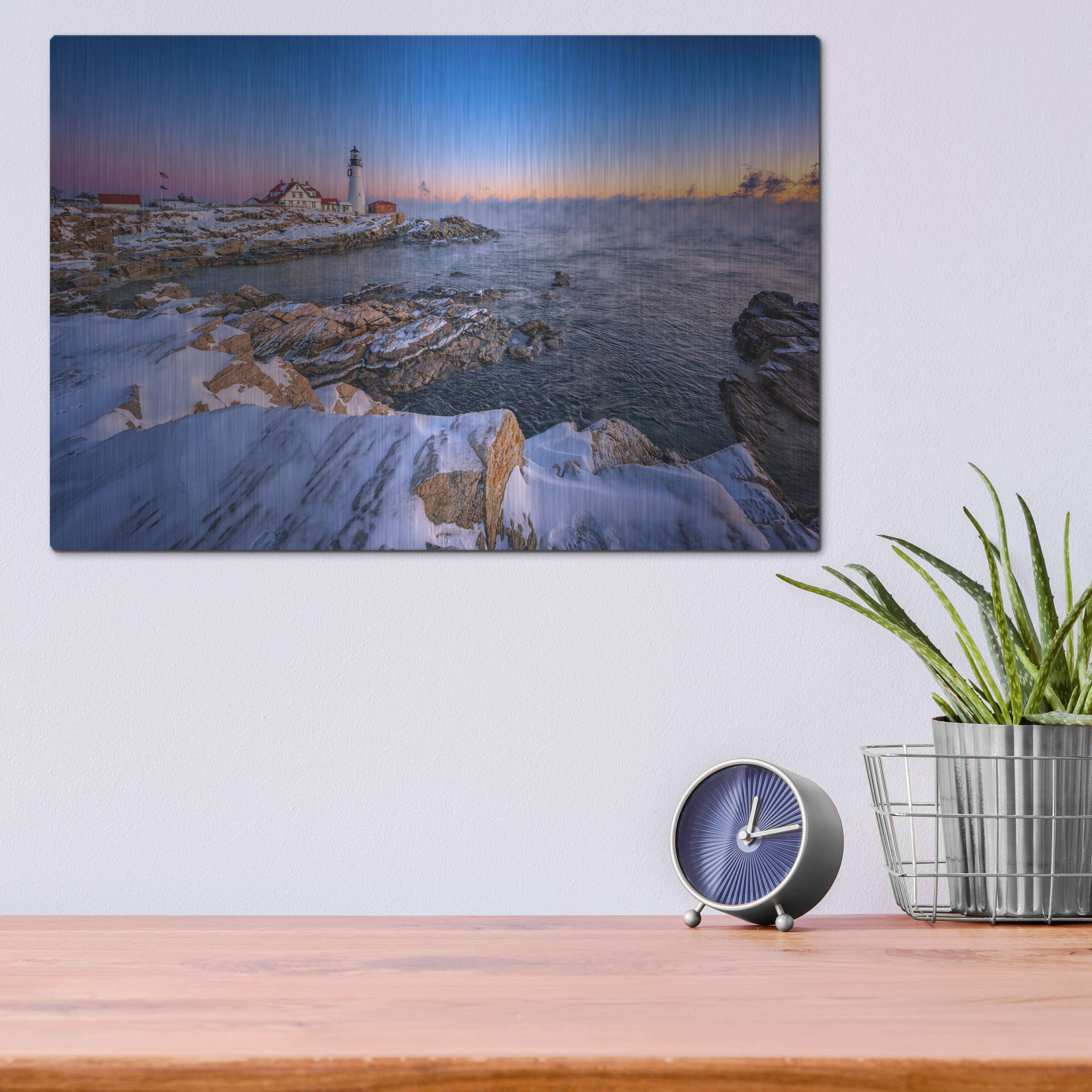 Highland Dunes 'Winter Morning At Portland Head Lighthouse' by Rick ...