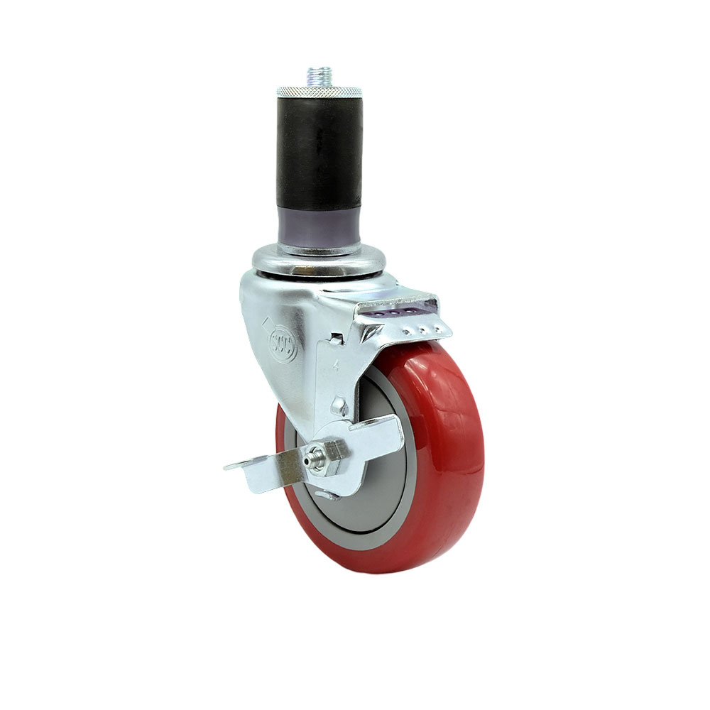 Service Caster Polyurethane Expanding Caster with Brake | Wayfair