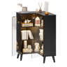 Wrought Studio™ Display Case With Tempered Glass Doors, 3-tier Corner ...