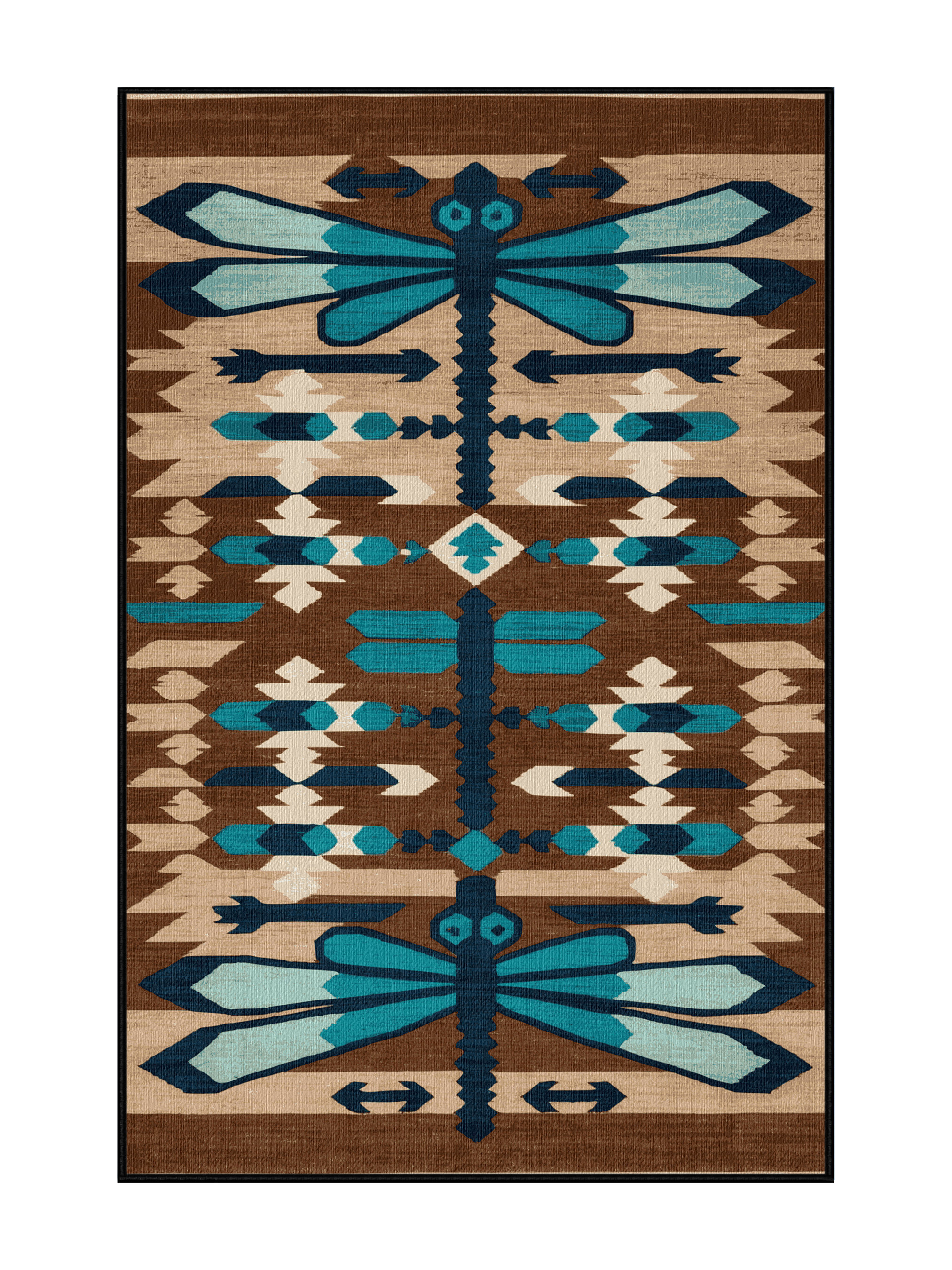Foundry Select Washable Dragonfly Southwestern Area Rug | Wayfair