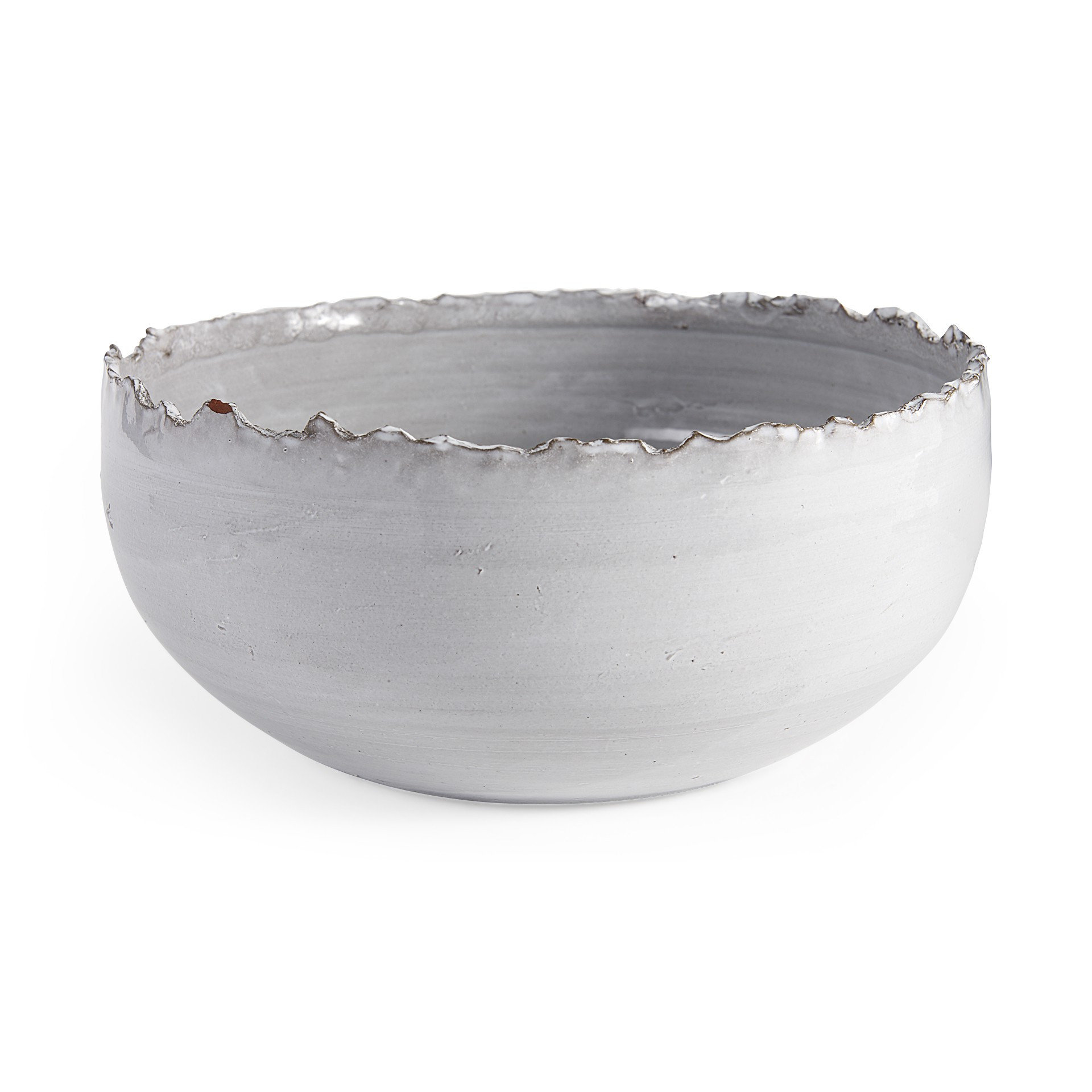 Hokku Designs Artisan Ceramic Centerpiece Bowl In Gray And White - 12. ...