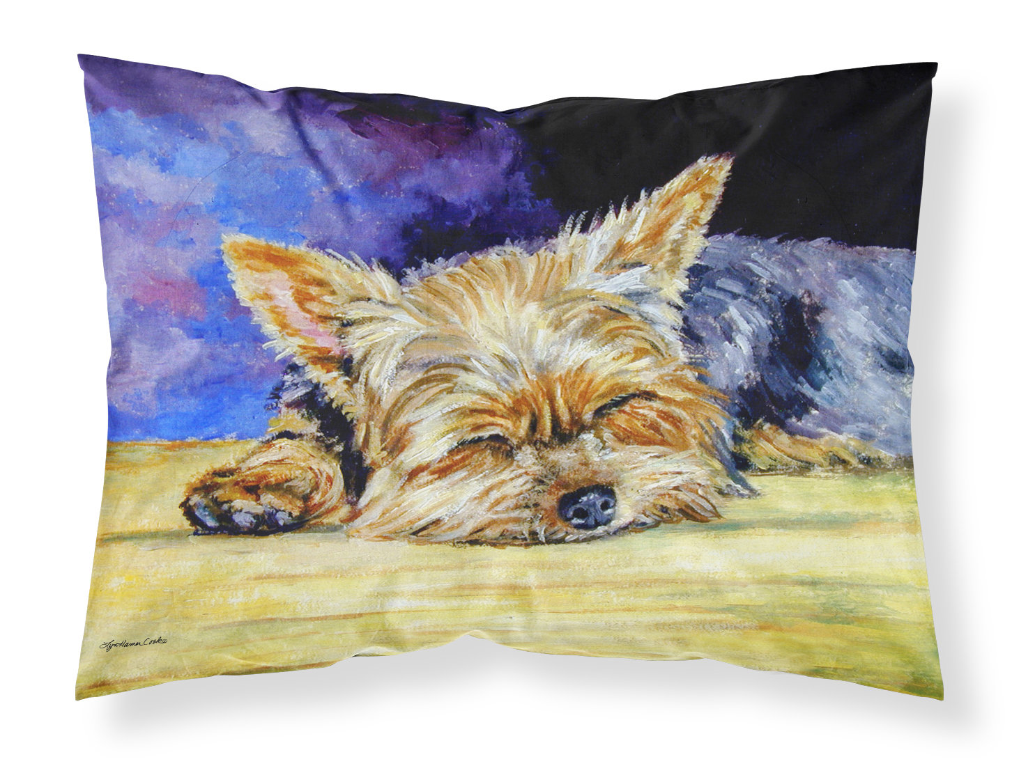 Caroline's Treasures Yorkie Taking a Nap Pillowcase | Wayfair