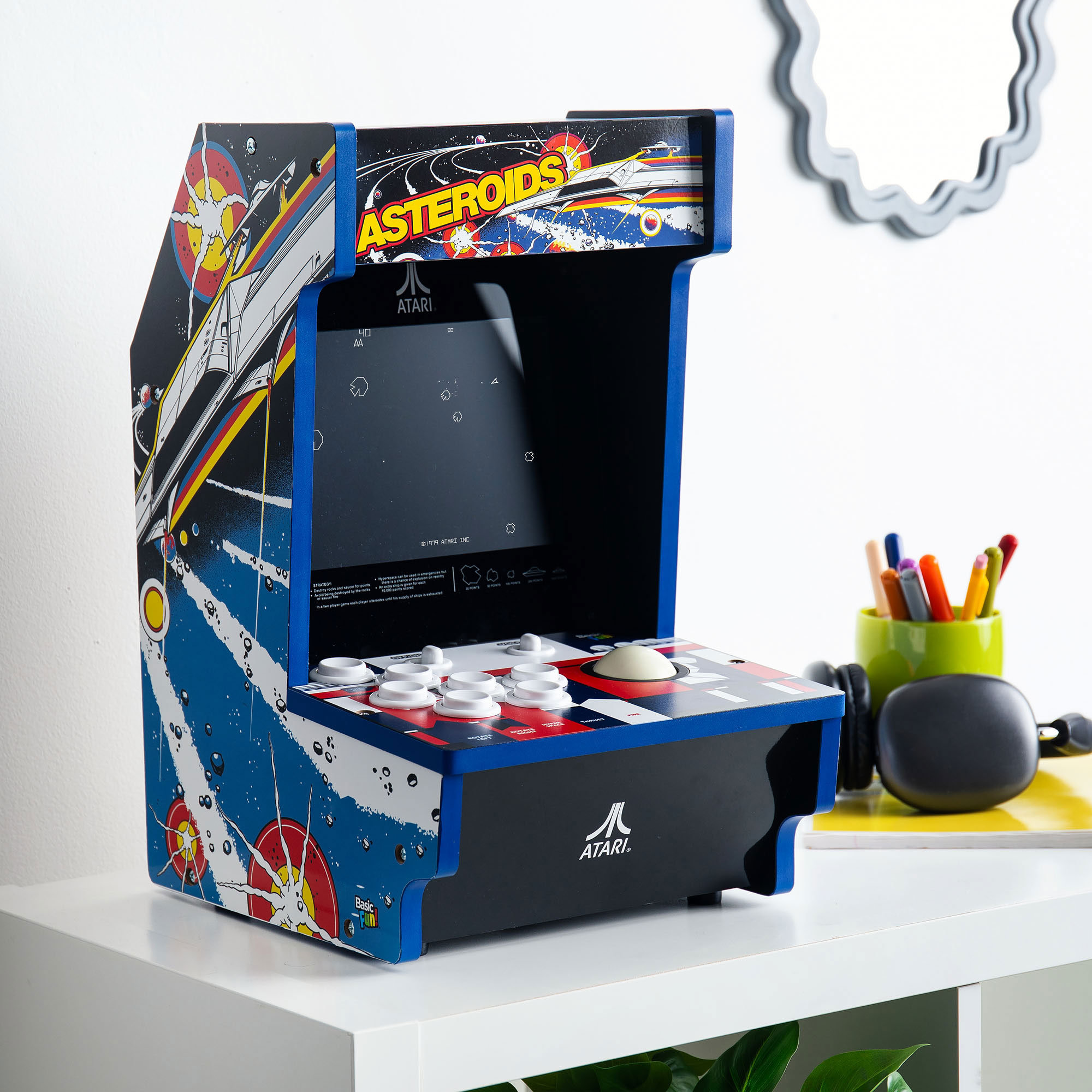 Arcade Classics Atari Asteroids Counter Series Arcade Game with 8 Inch ...