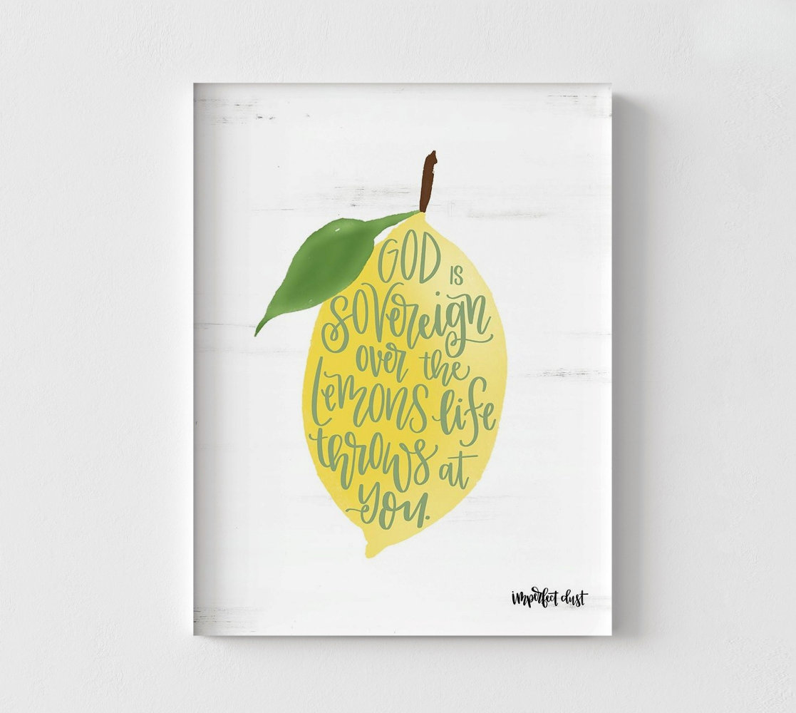 WeFrameArt God Is Sovereign, Lemon Kitchen Decor, Citrus Dinning Room ...