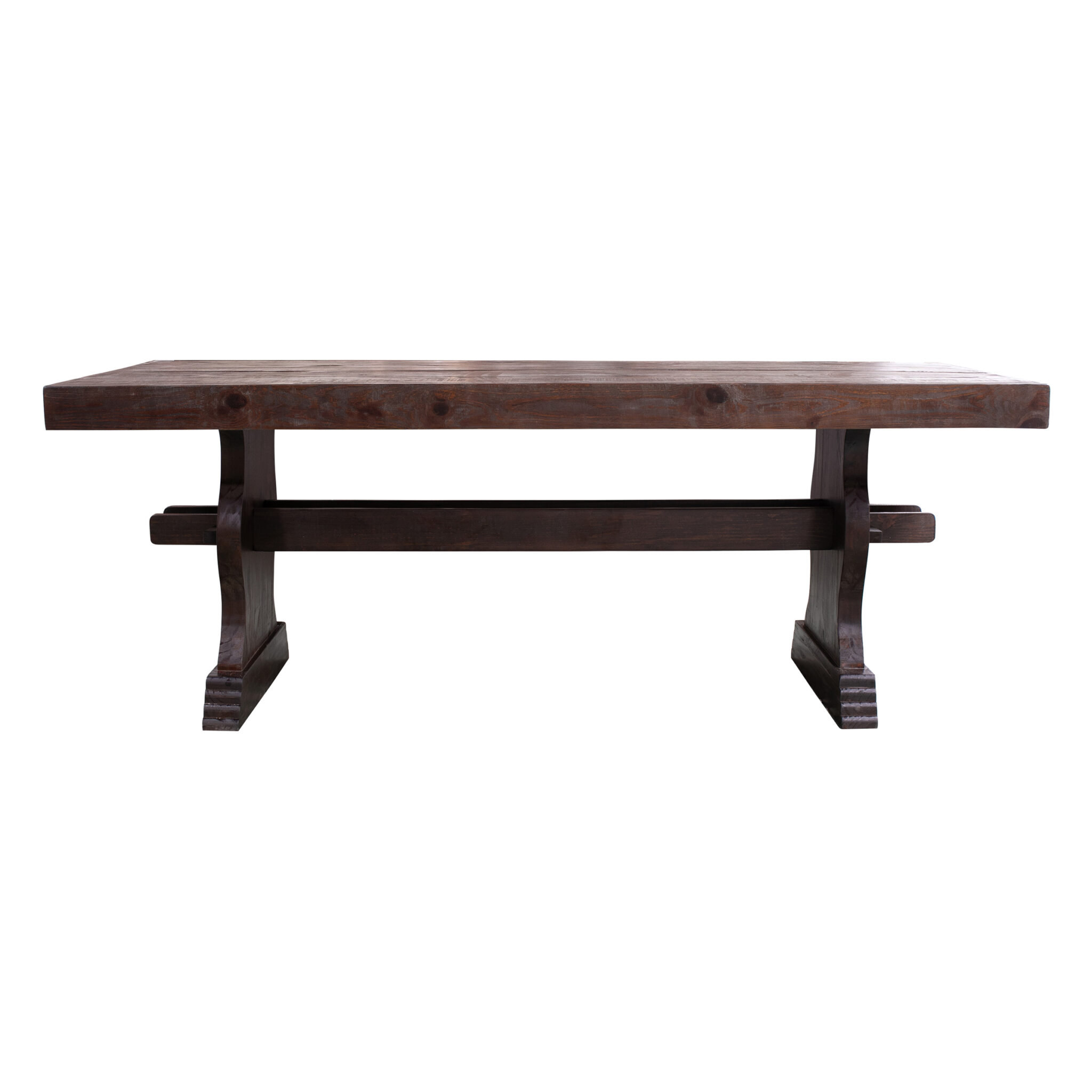 FoxDen Decor 31" Pine Solid Wood Trestle Dining Table | Wayfair