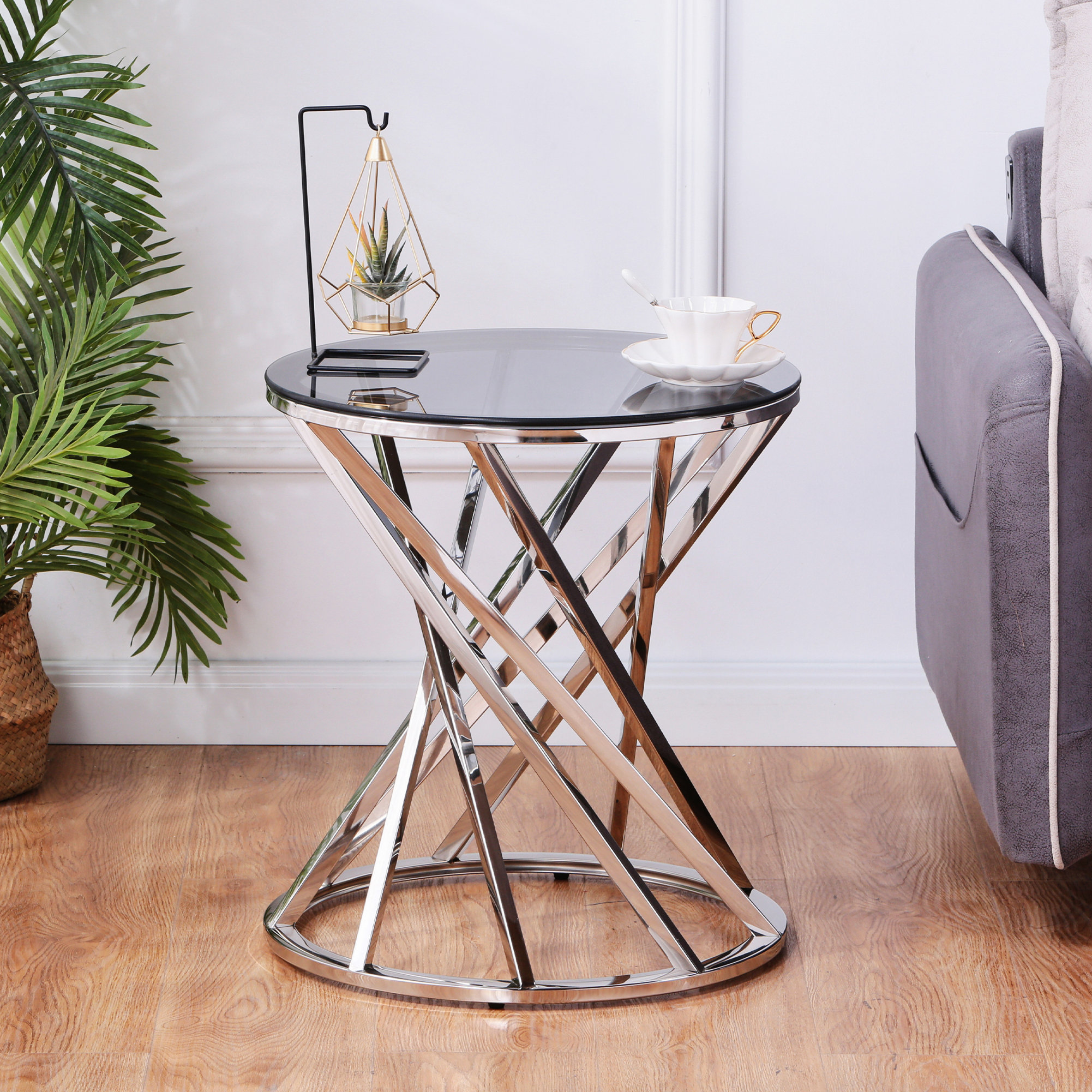 Mercer41 19.5" Modern Round Side Table | Wayfair