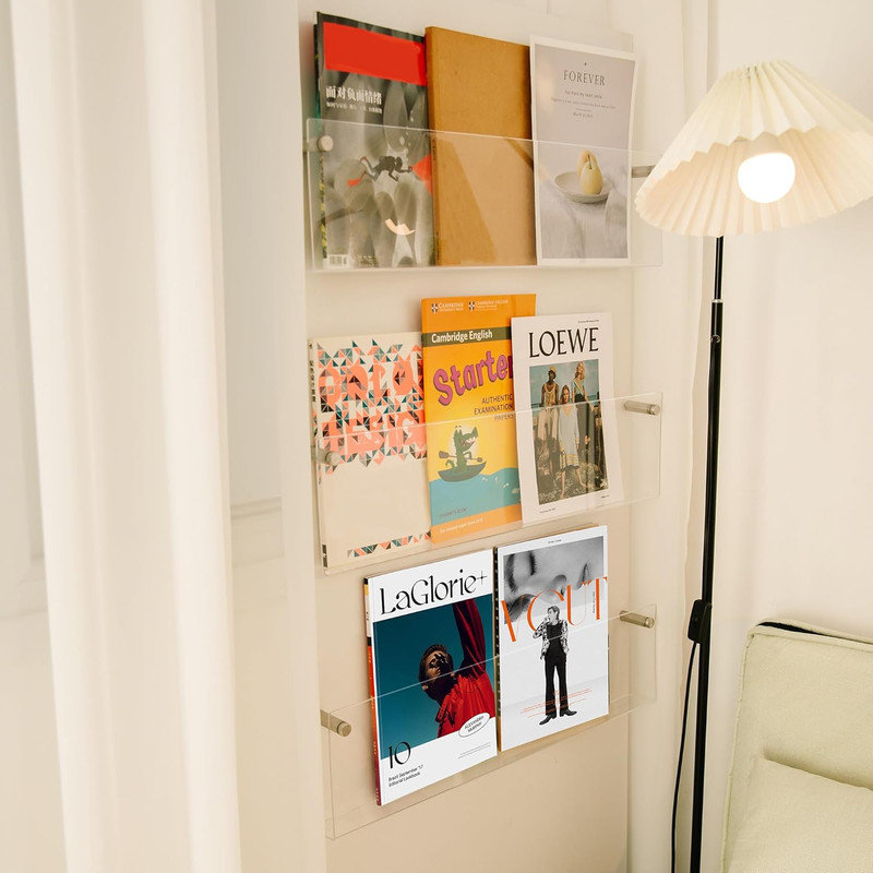 Ivy Bronx 3 Pack Clear Acrylic Magazine Holder | Wayfair