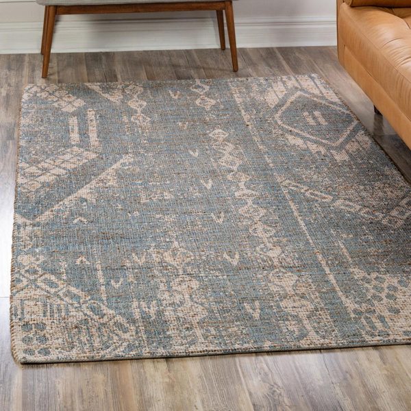 Langley Street Watkin Handmade Hand Loomed Antique Blue Rug | Wayfair