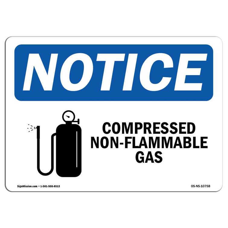 SignMission Compressed Non-Flammable Gas Sign | Wayfair