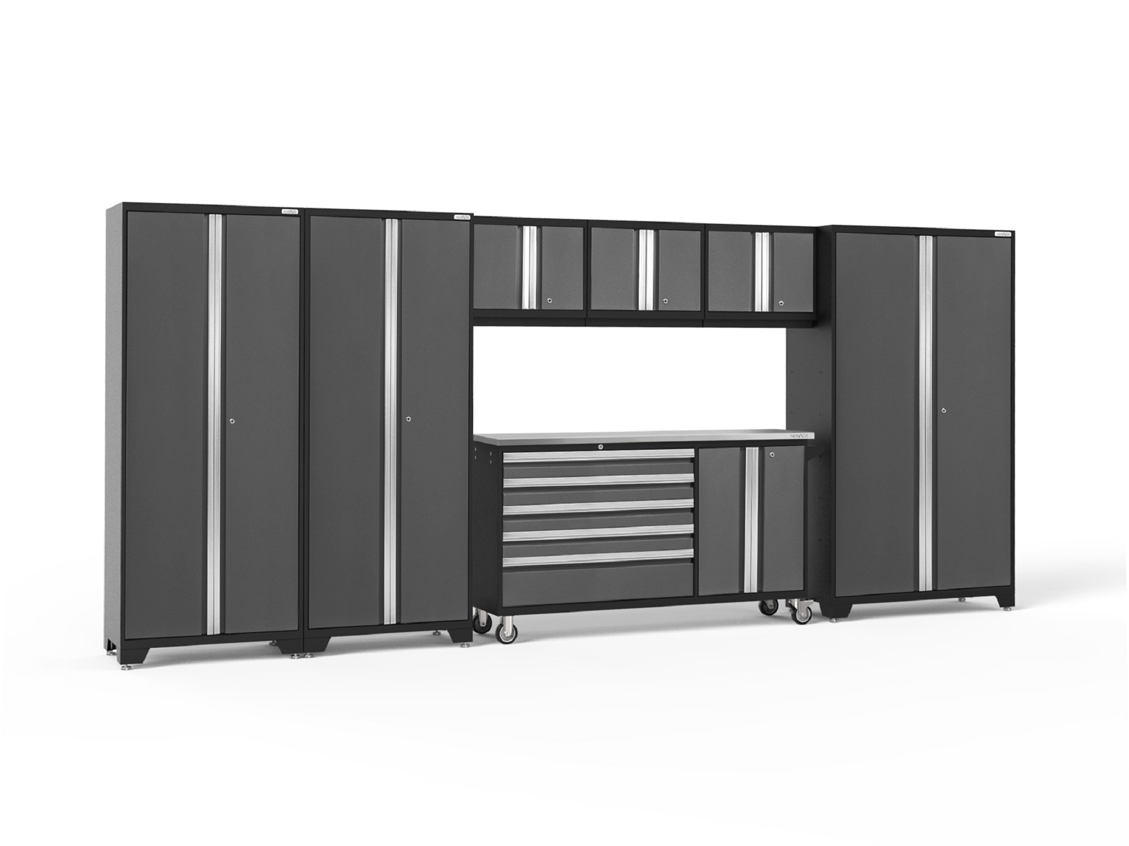 NewAge Products Bold Series 7 Piece Complete Garage Storage System ...