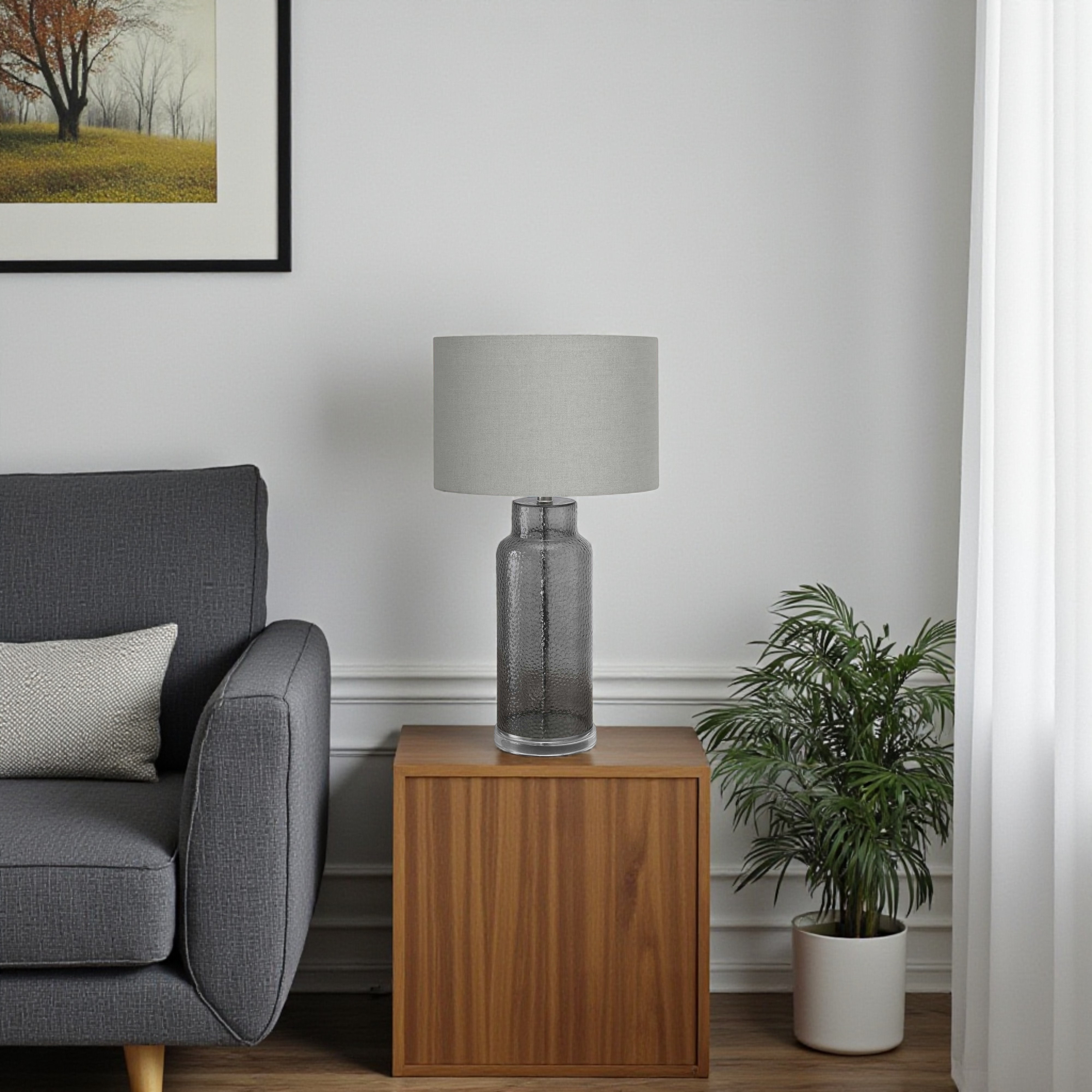 Wade Logan Torino Grey Glass Table Lamp - Wayfair Canada