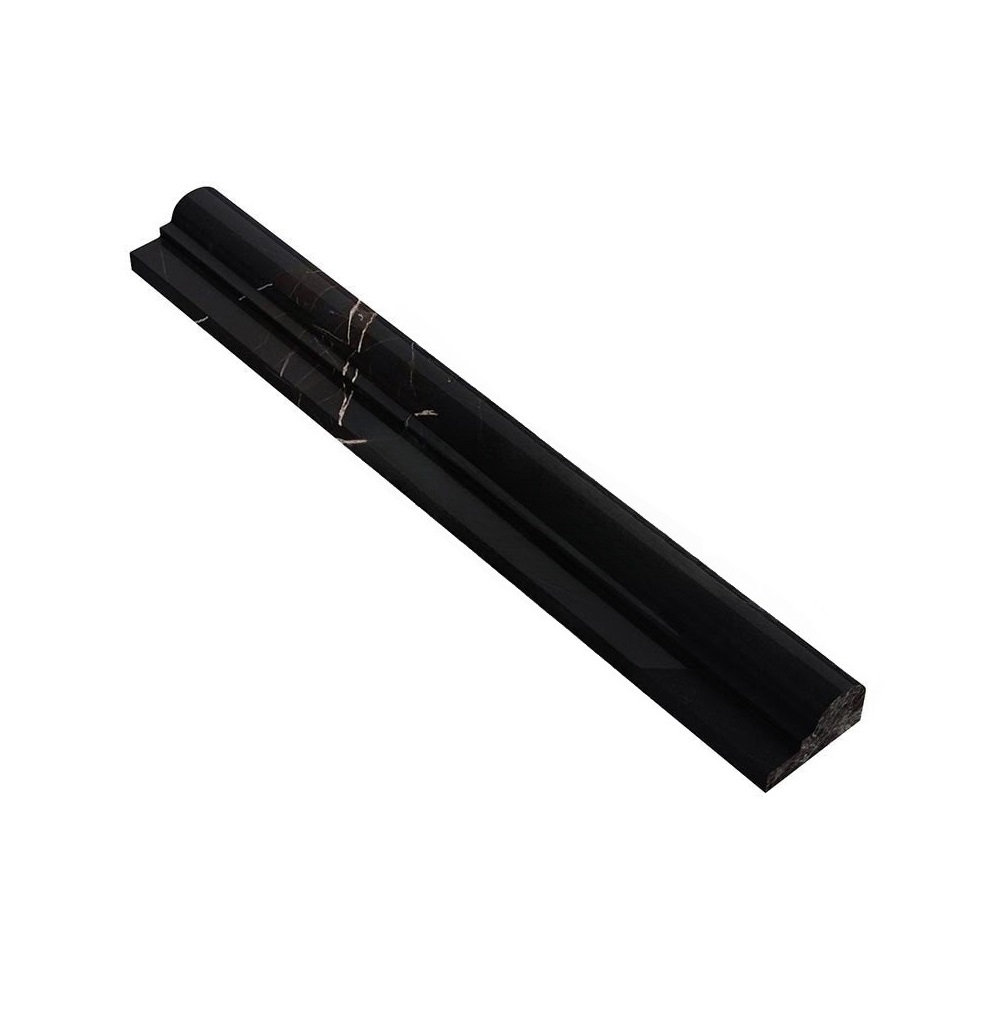Stone & Tile Shoppe, Inc. Absolute Black 2" x 12" F1 Chair Rail Granite ...