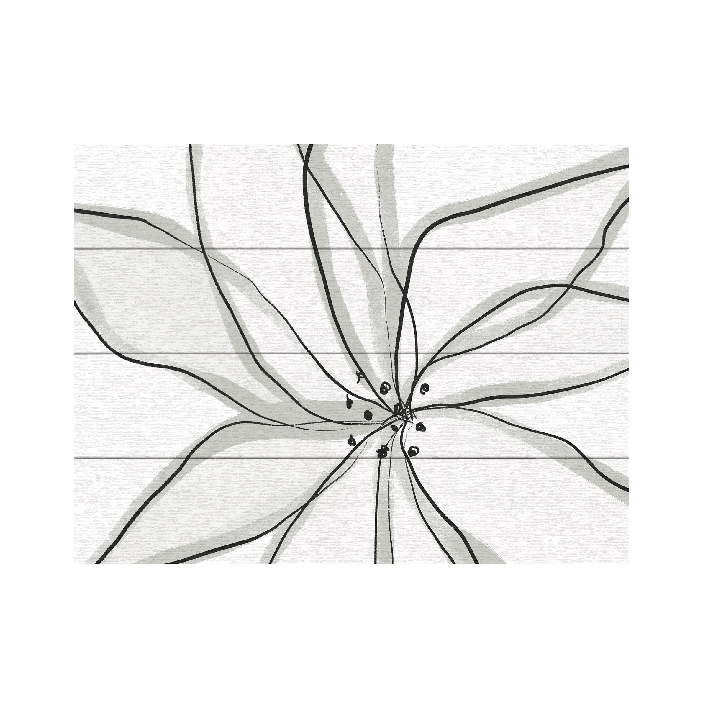 Ebern Designs Fragile Flower On Wood Print | Wayfair