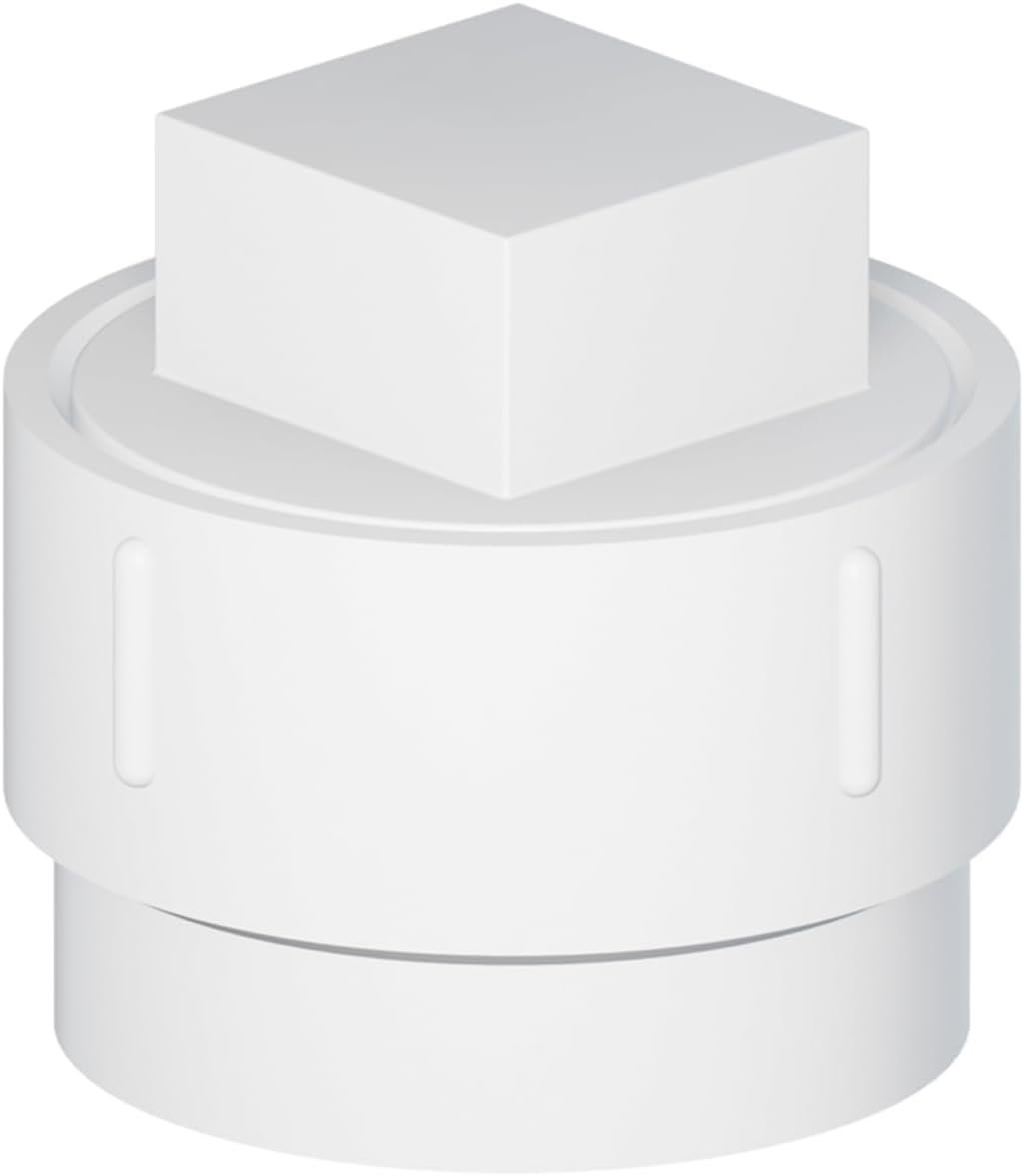 Supply Giant 4 in. White PVC DWV Cleanout Adapter with C.O. Plug, Slip ...
