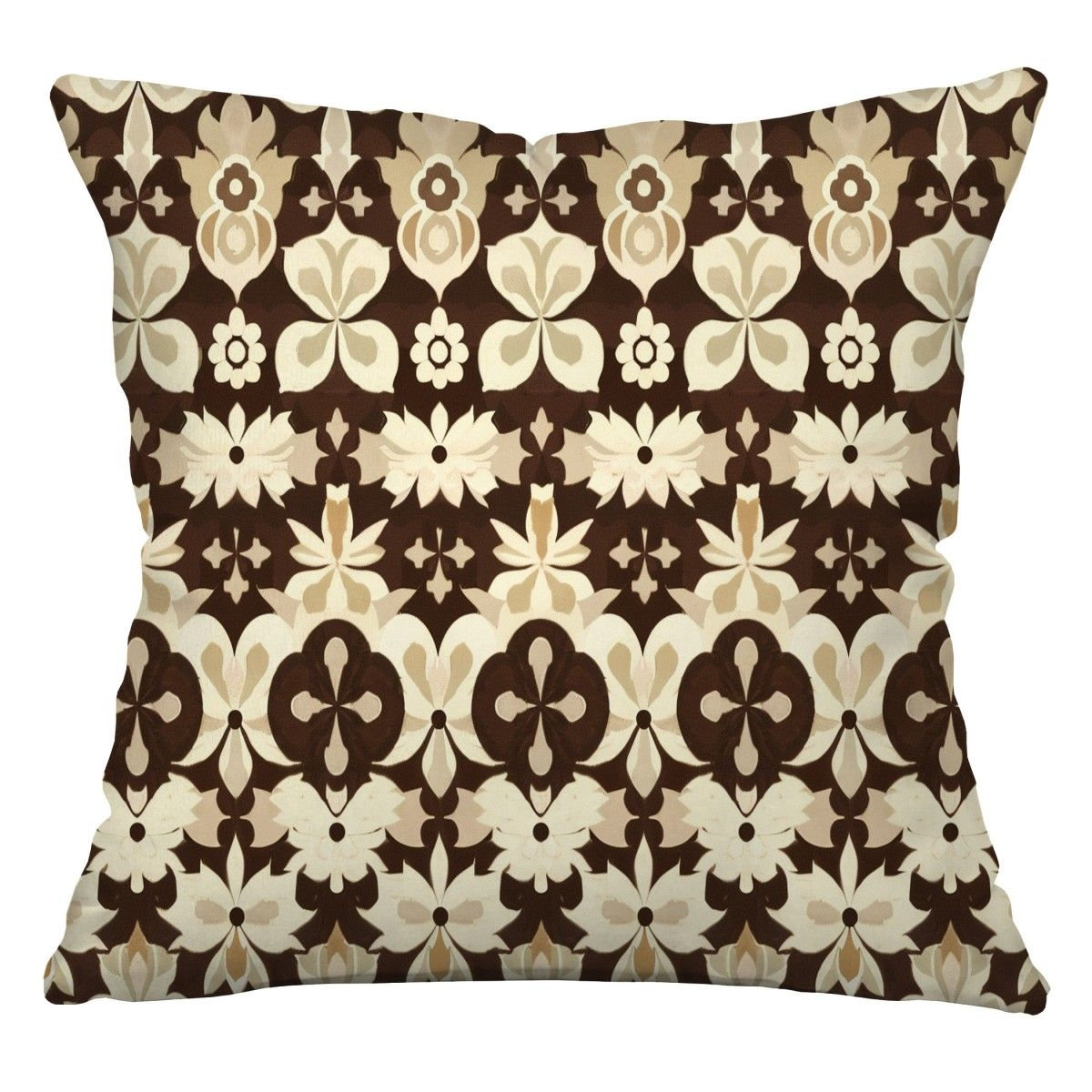 VisionDecor Floral Pattern Throw Pillow, Pattern Cotton Twill Pillows ...