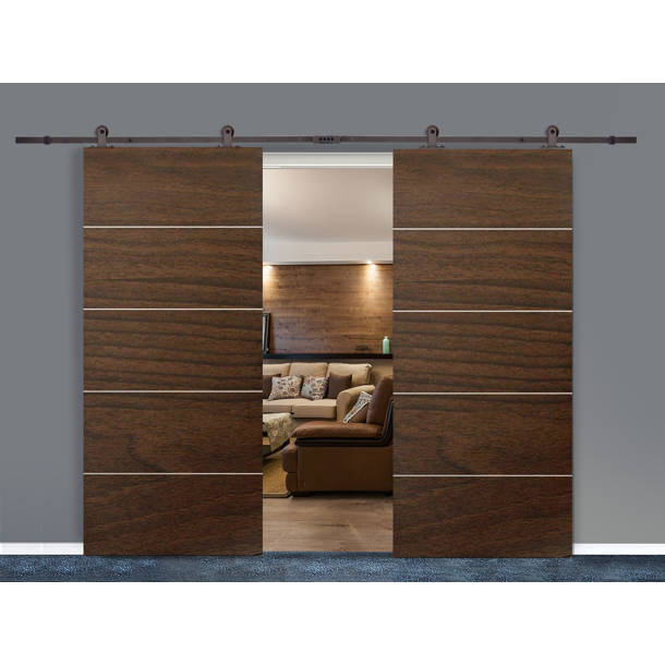 Calhome Hollow with Installation Hardware Kit Barn Door & Reviews | Wayfair