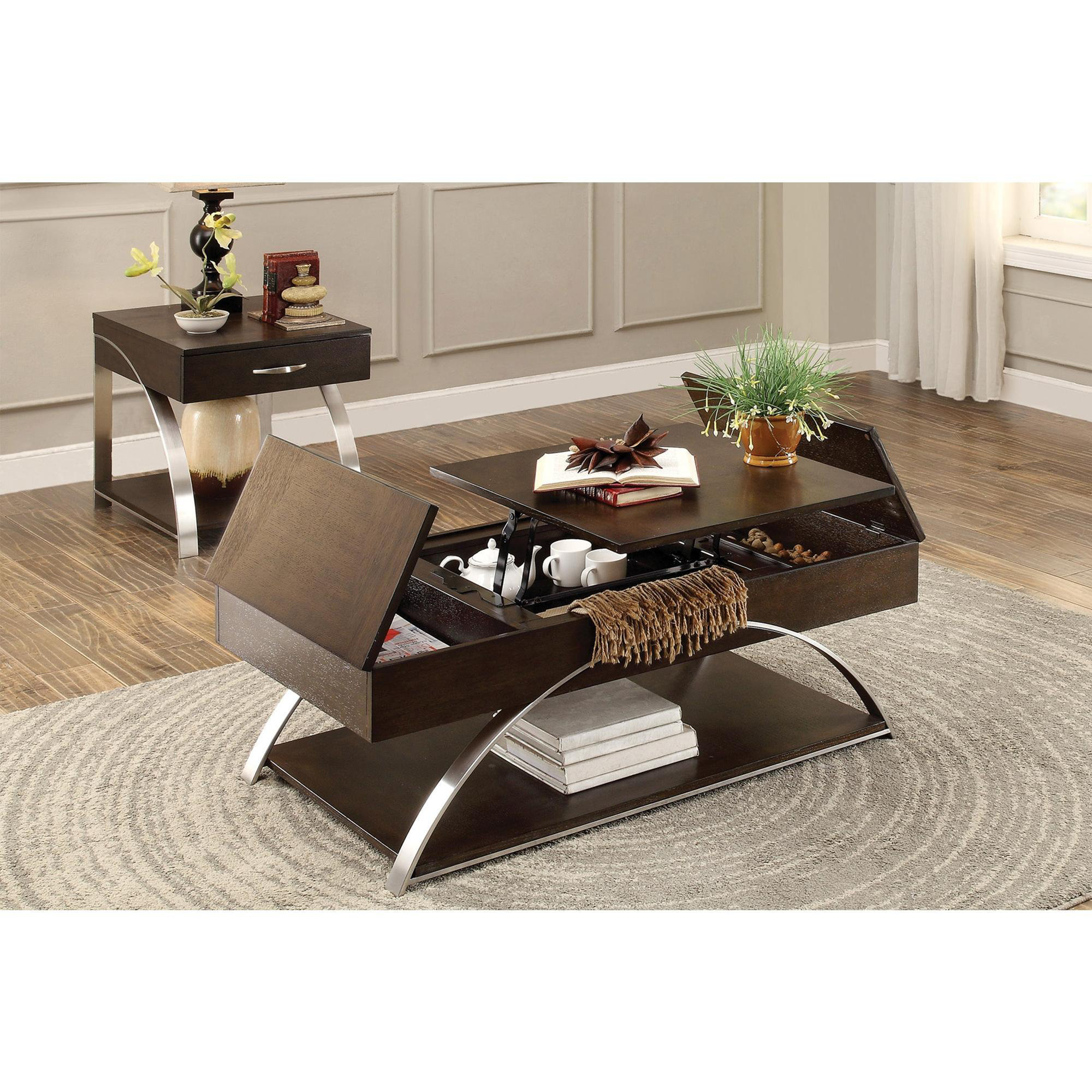 Orren Ellis Modern Living Room Furniture 1pc Lift Top Coffee Table with ...