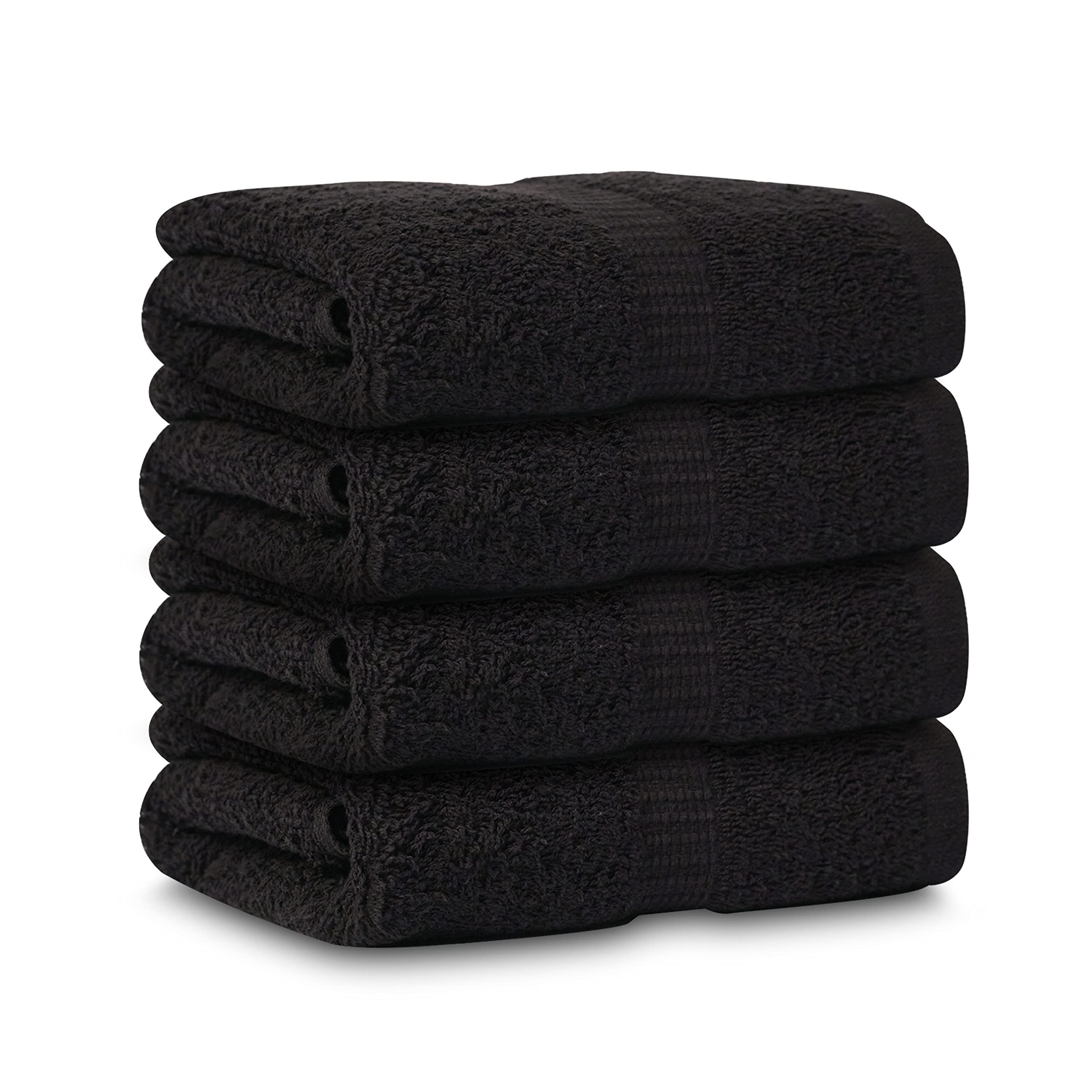 Hokku Designs Premium Black Hand Towels For Bathroom -100% Ring Spun ...
