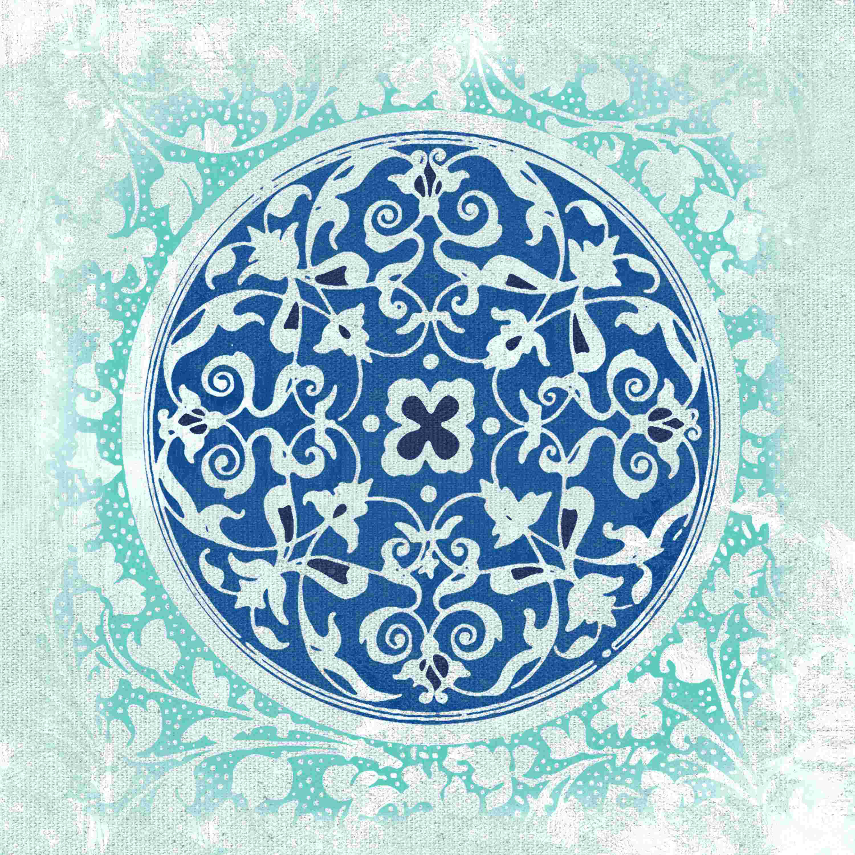 Charlton Home® Circle Medallion - Wrapped Canvas Painting | Wayfair