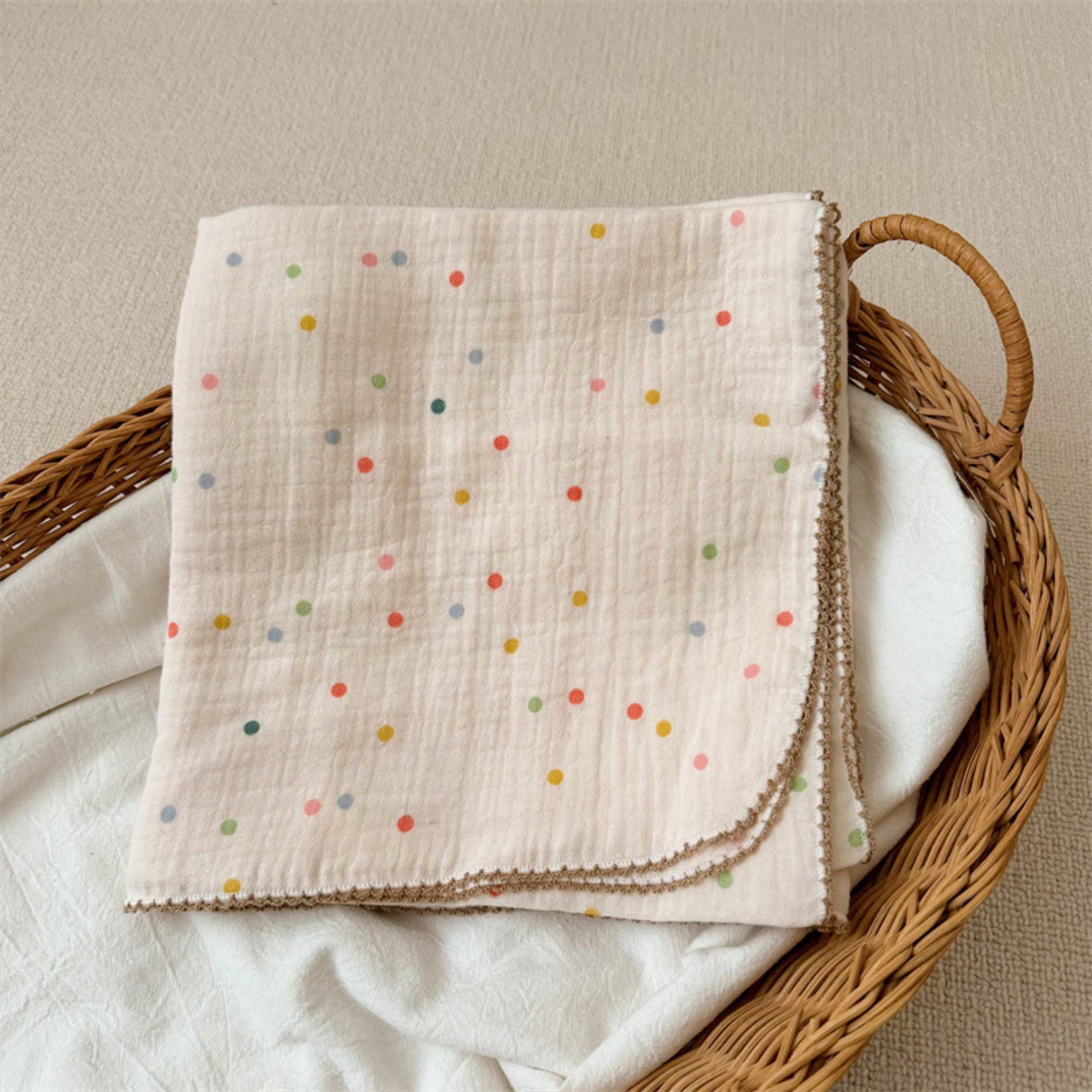 Harriet Bee Cute Pattern Muslin Cotton Baby Blanket | Wayfair