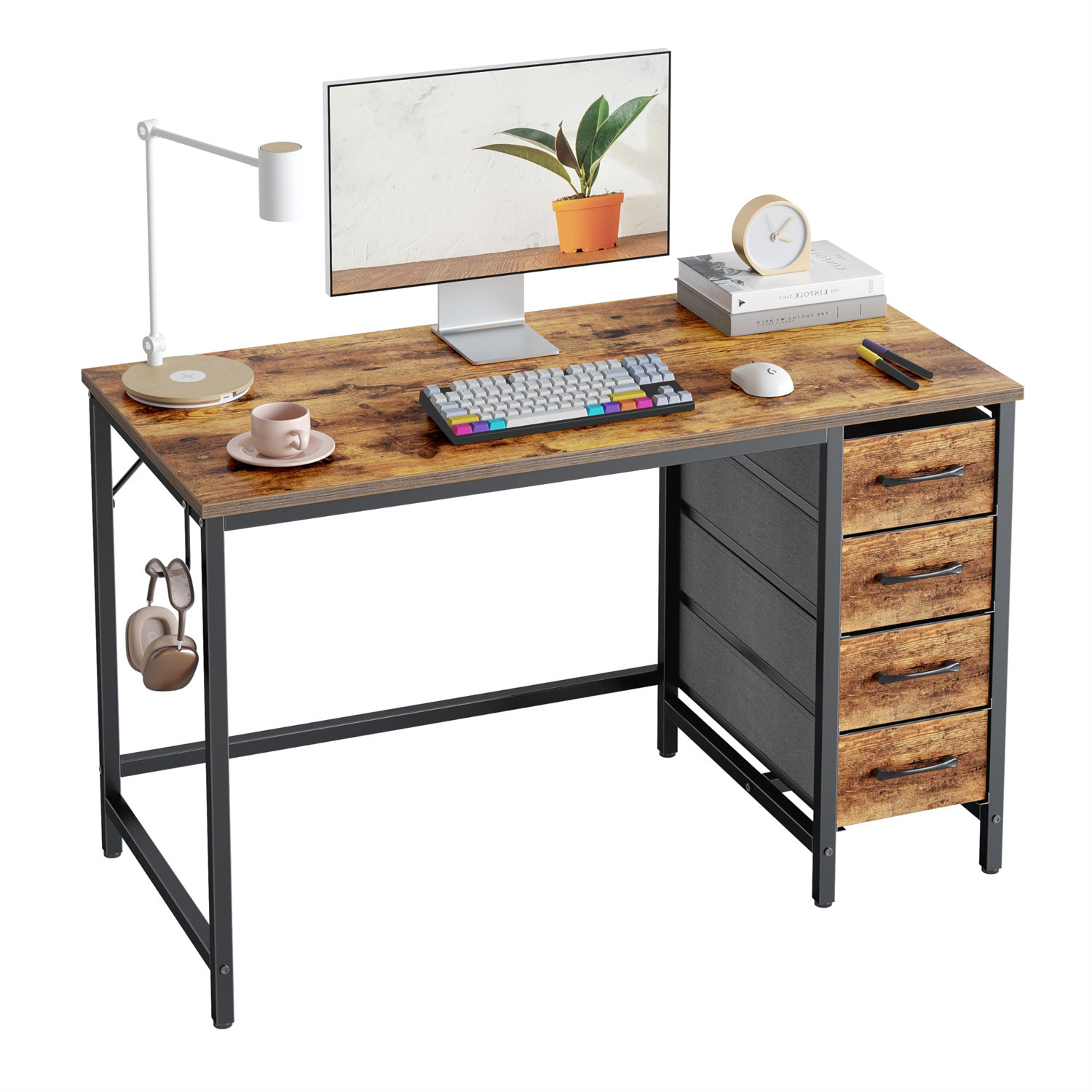 17 Stories Daziyah Metal Base Computer Desk - Wayfair Canada