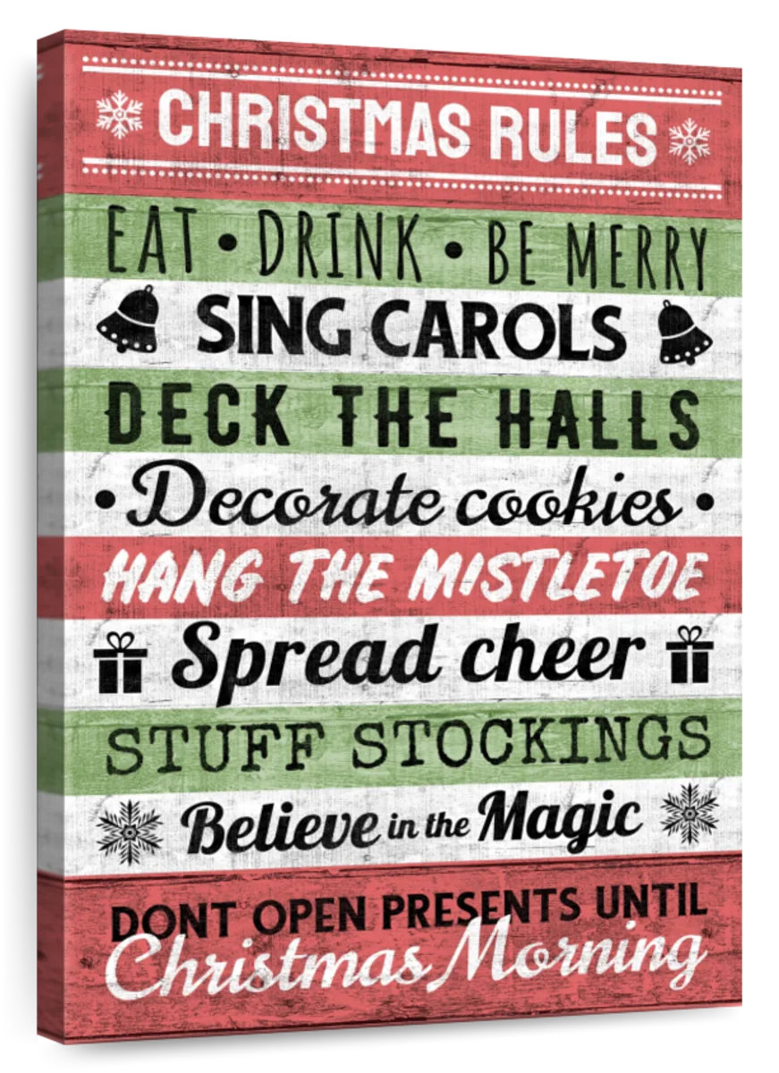 The Holiday Aisle® Lelend Christmas Rules | Wayfair