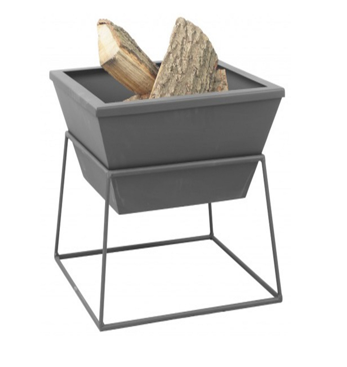 Williston Forge PESTAK Square Steel Brazier 60 Cm Black | Wayfair.co.uk