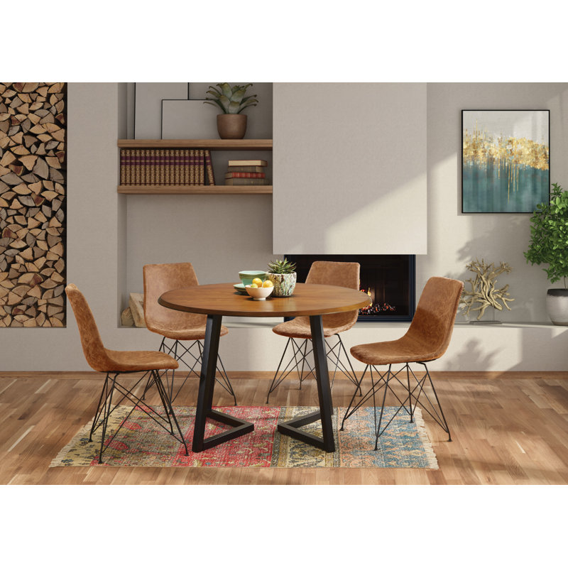 17 Stories Idalmis Round 45.5'' Dining Set & Reviews | Wayfair