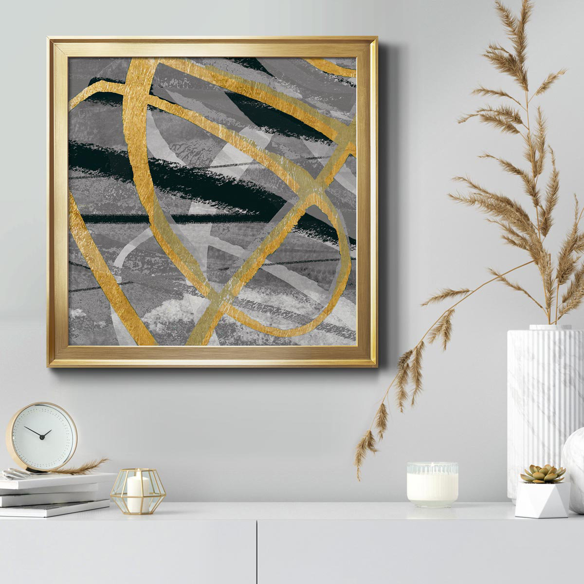 Mercer41 Gray Dance I - Picture Frame Graphic Art Print on Canvas | Wayfair